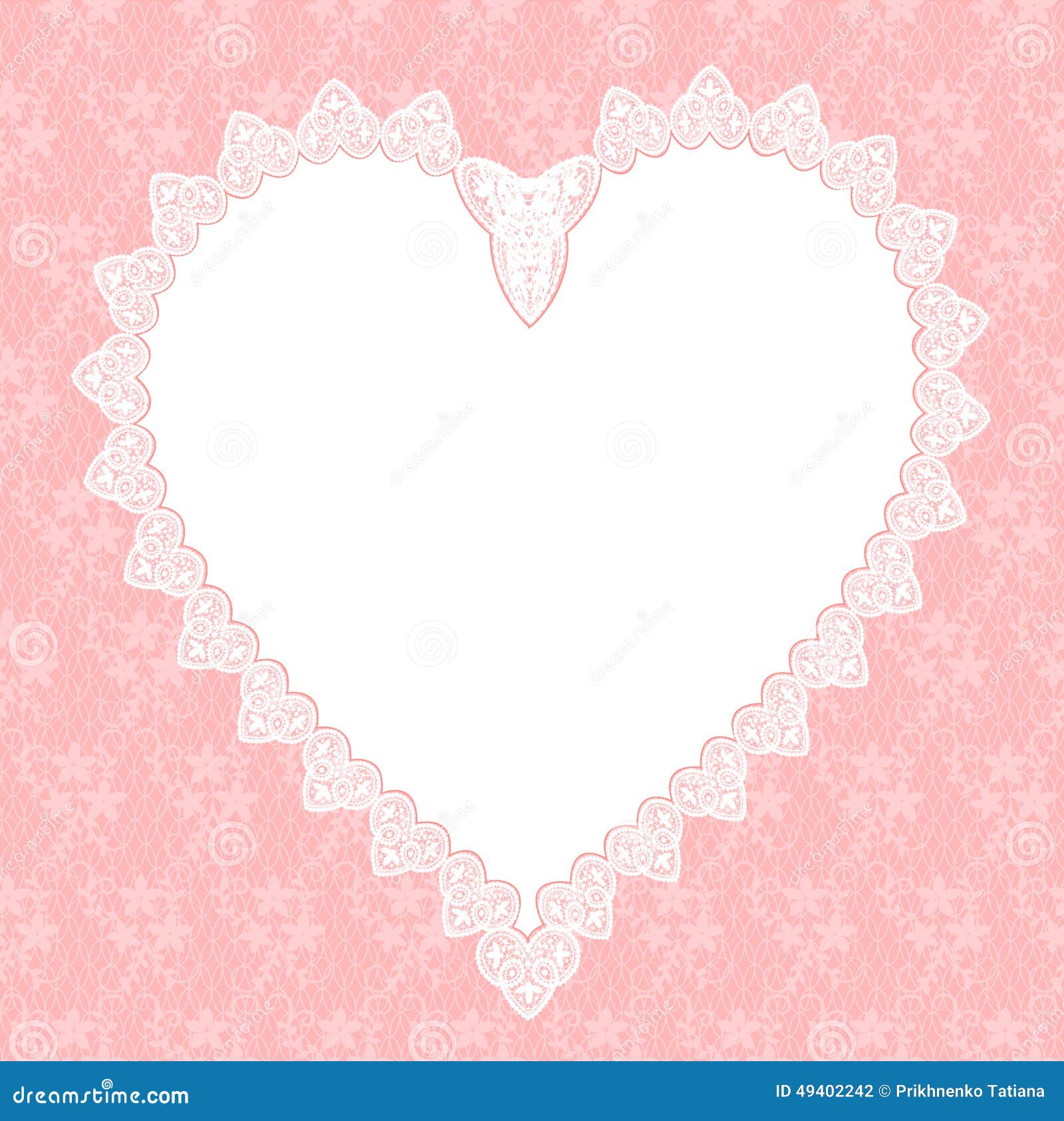 Lace heart stock vector. Illustration of white, filigree - 49402242