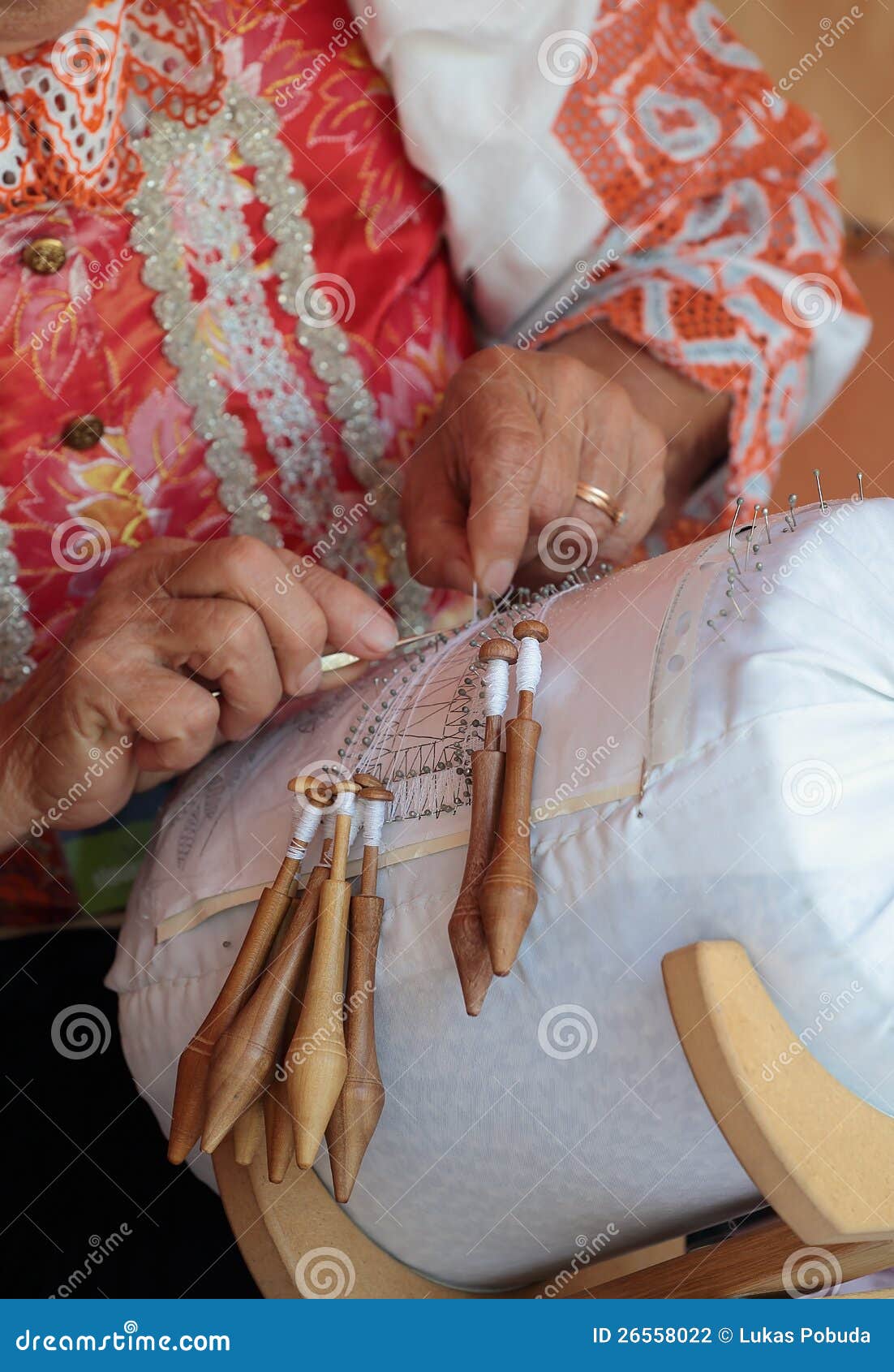 Lace making stock photo. Image of spool, process, cotton - 26558022
