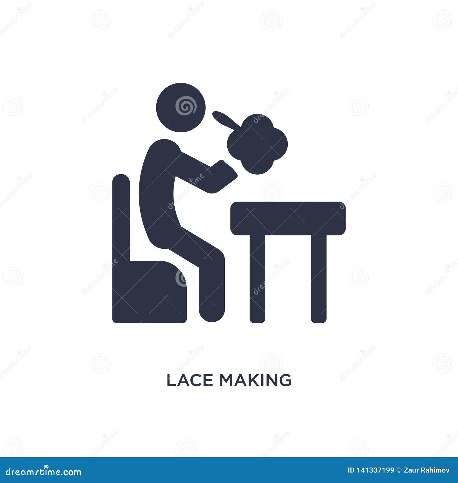 Lace Making Icon on White Background. Simple Element Illustration from ...