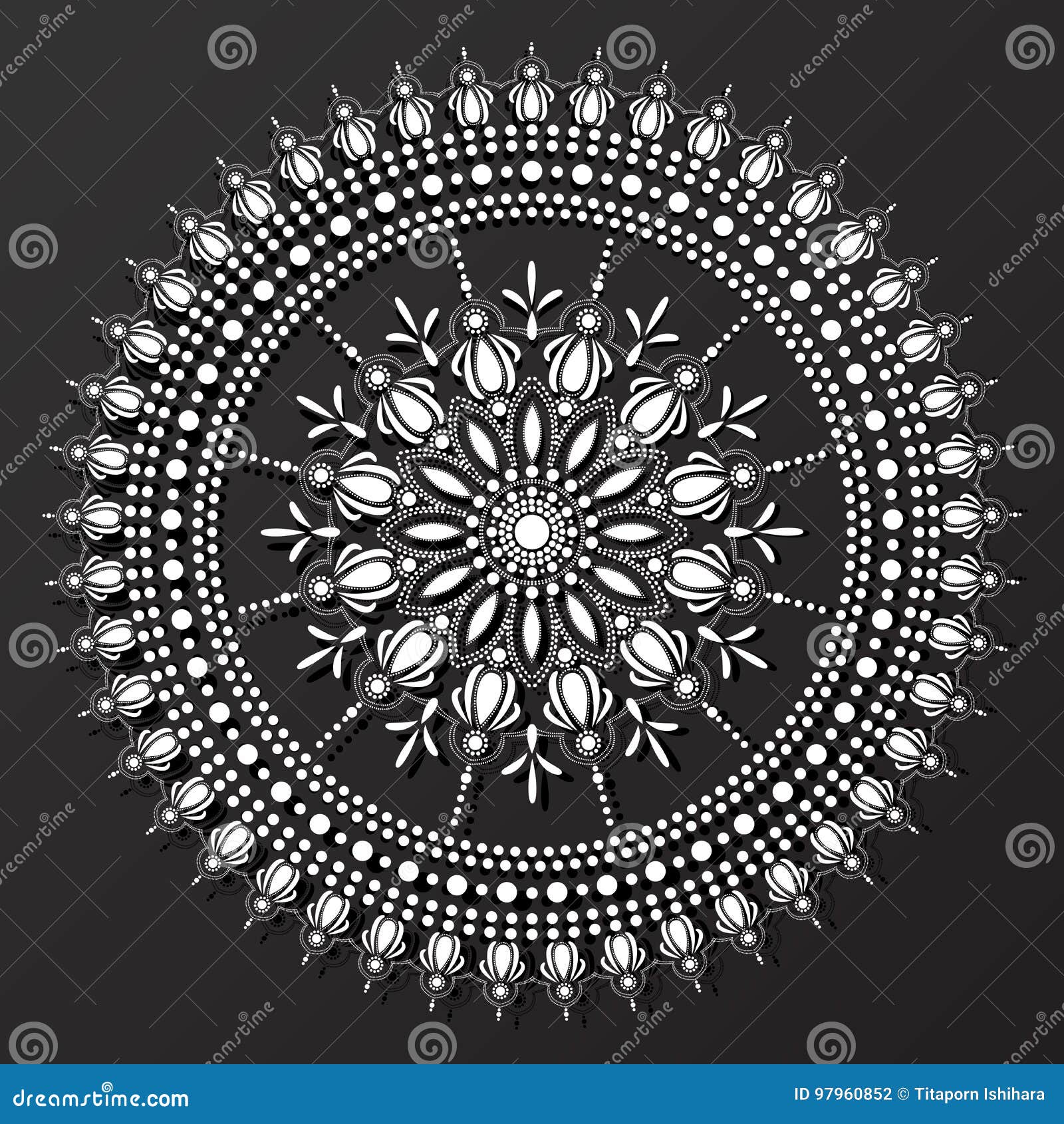 Lace Mandala Design Pattern Vector Stock Vector - Illustration of ...