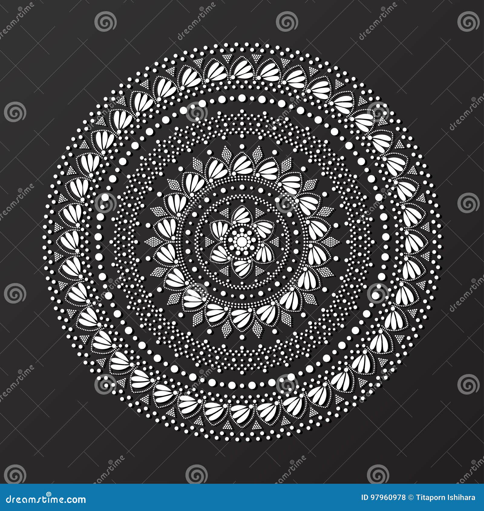 Lace Mandala Design Pattern Vector Stock Vector - Illustration of ...