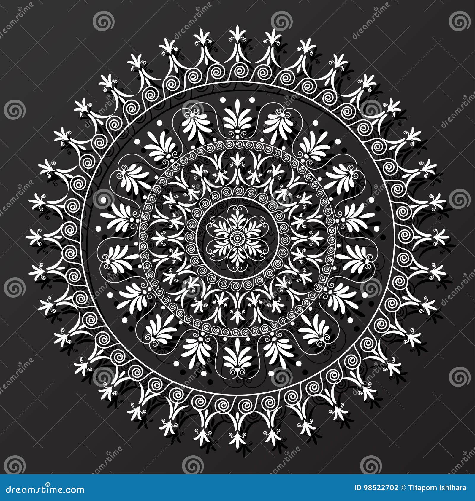 Lace Mandala Design Pattern Vector Stock Vector - Illustration of ...