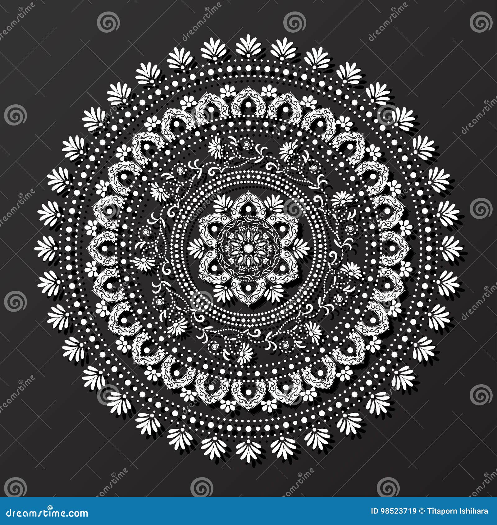 Lace Mandala Design Pattern Vector Stock Vector - Illustration of ...