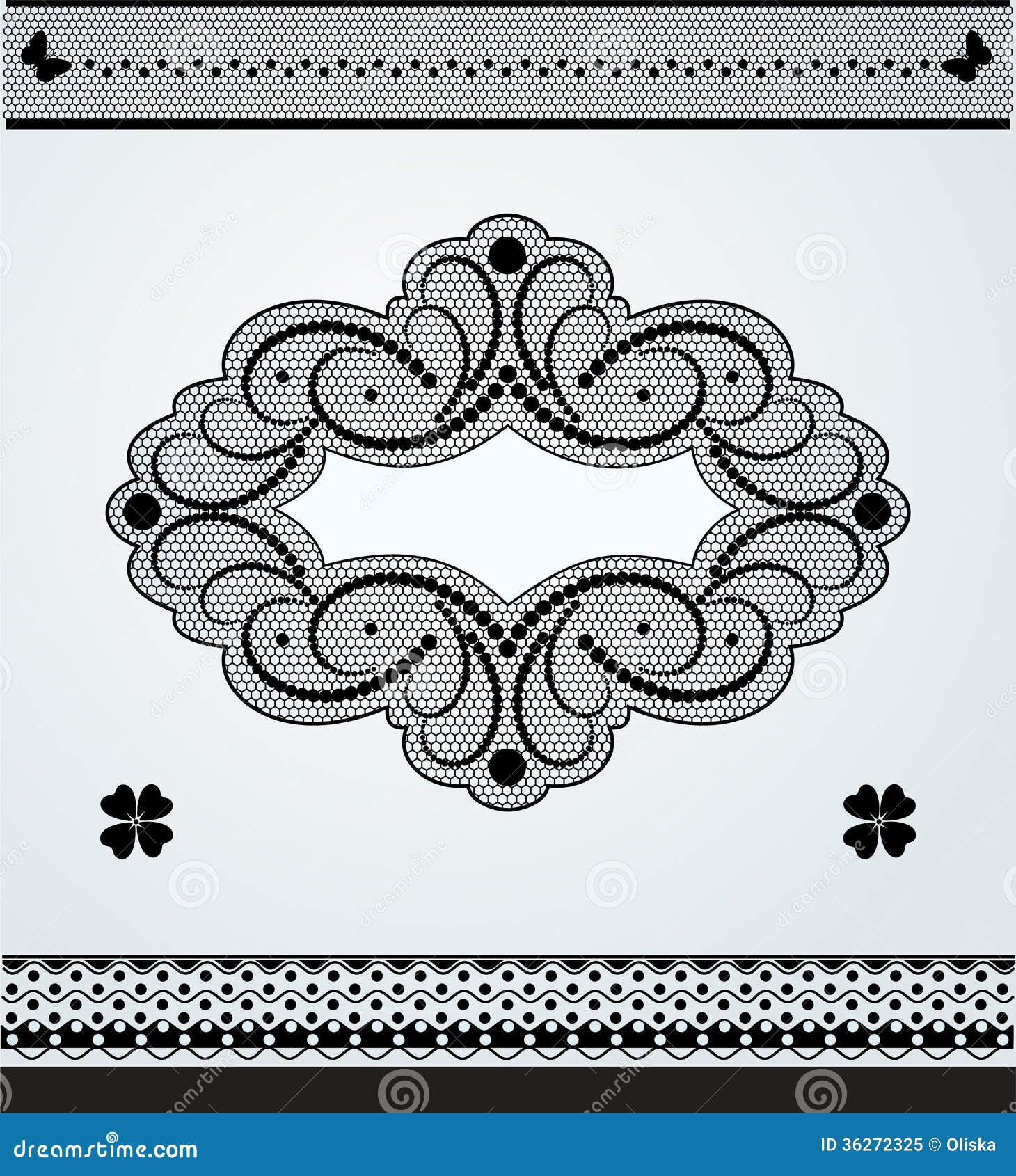 Lace Ornamental Frame and Lace Borders Stock Vector - Illustration of ...