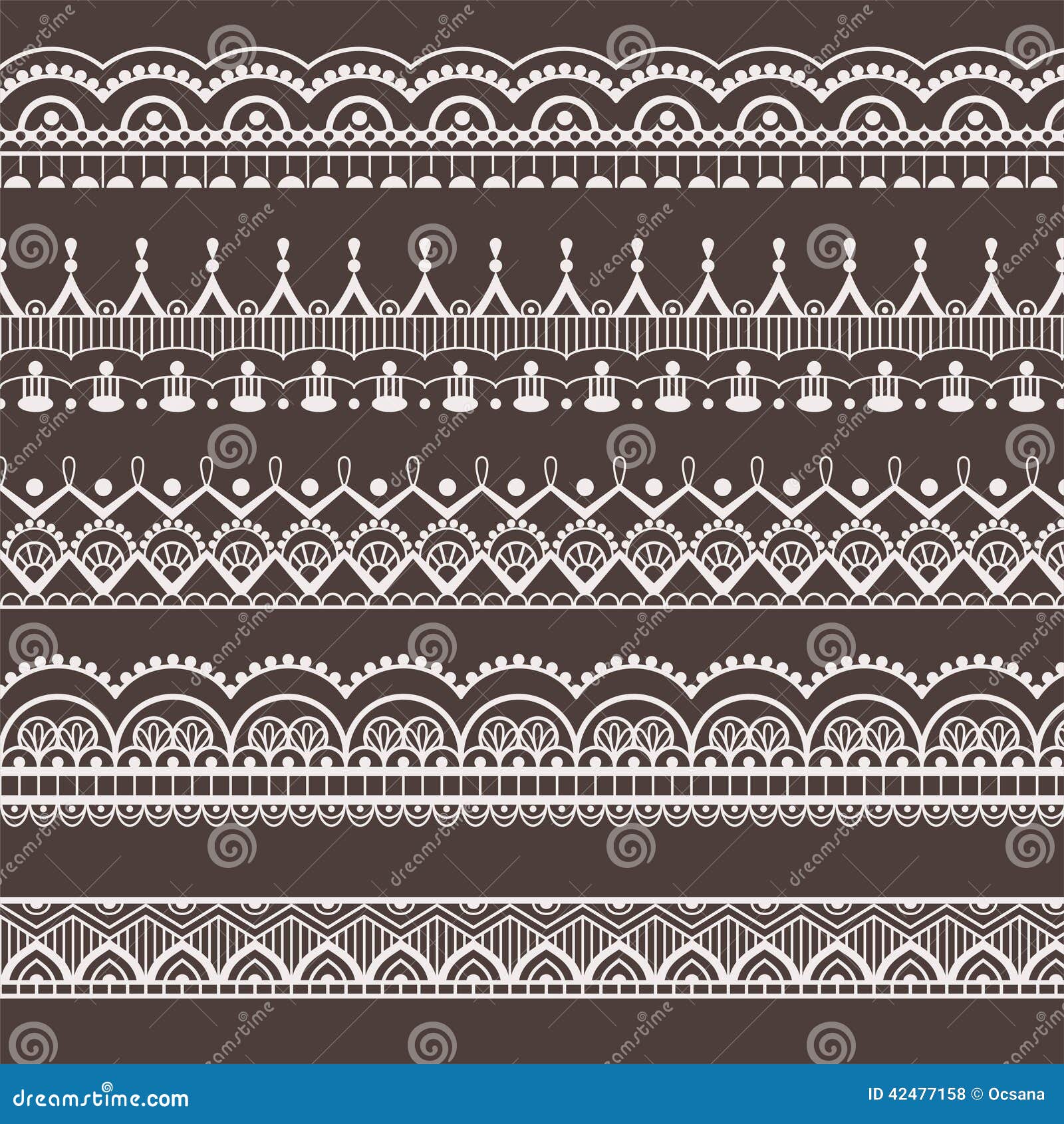 Lace ornaments borders stock vector. Illustration of lace - 42477158
