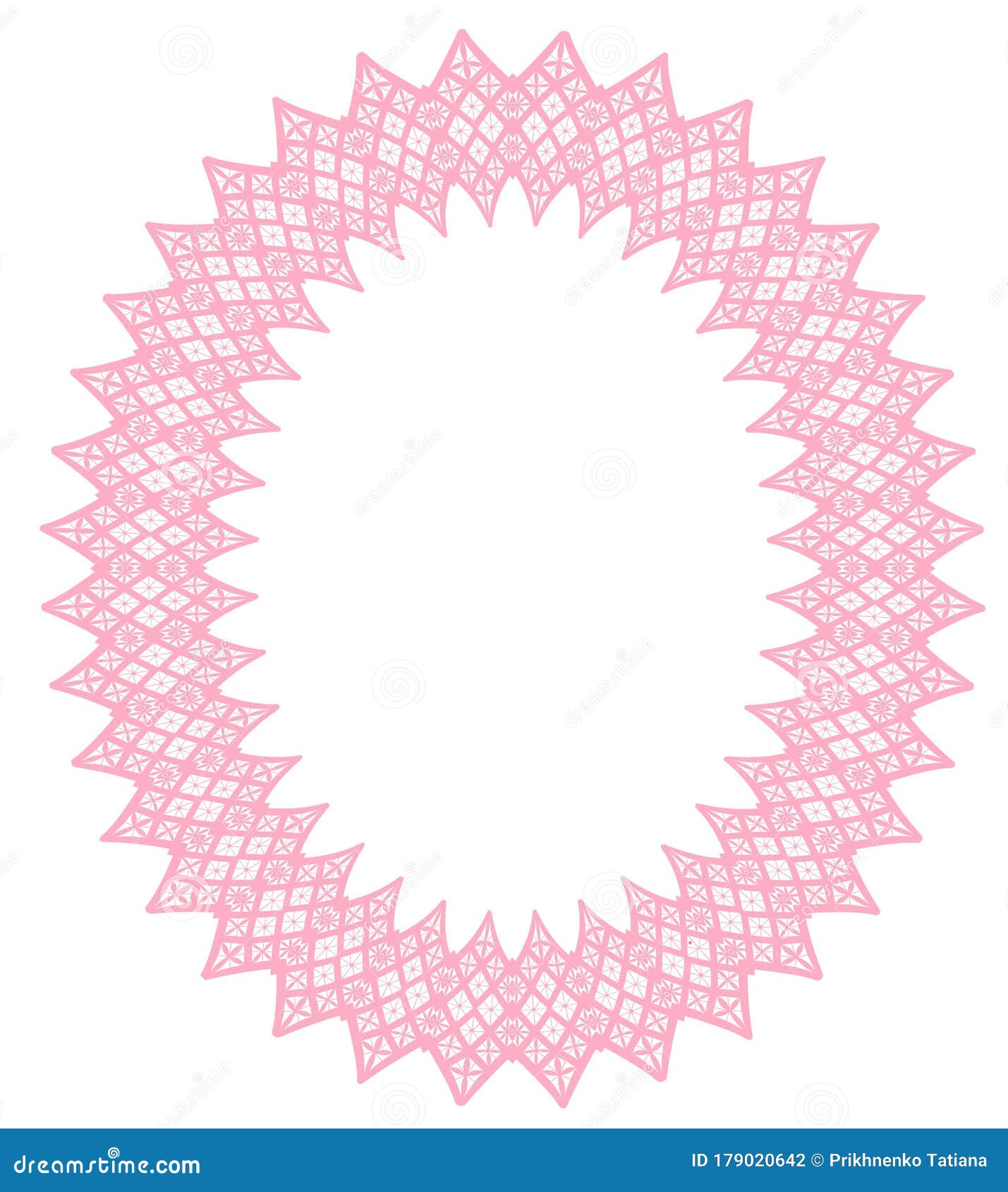 Lace oval frame stock vector. Illustration of abstract - 179020642