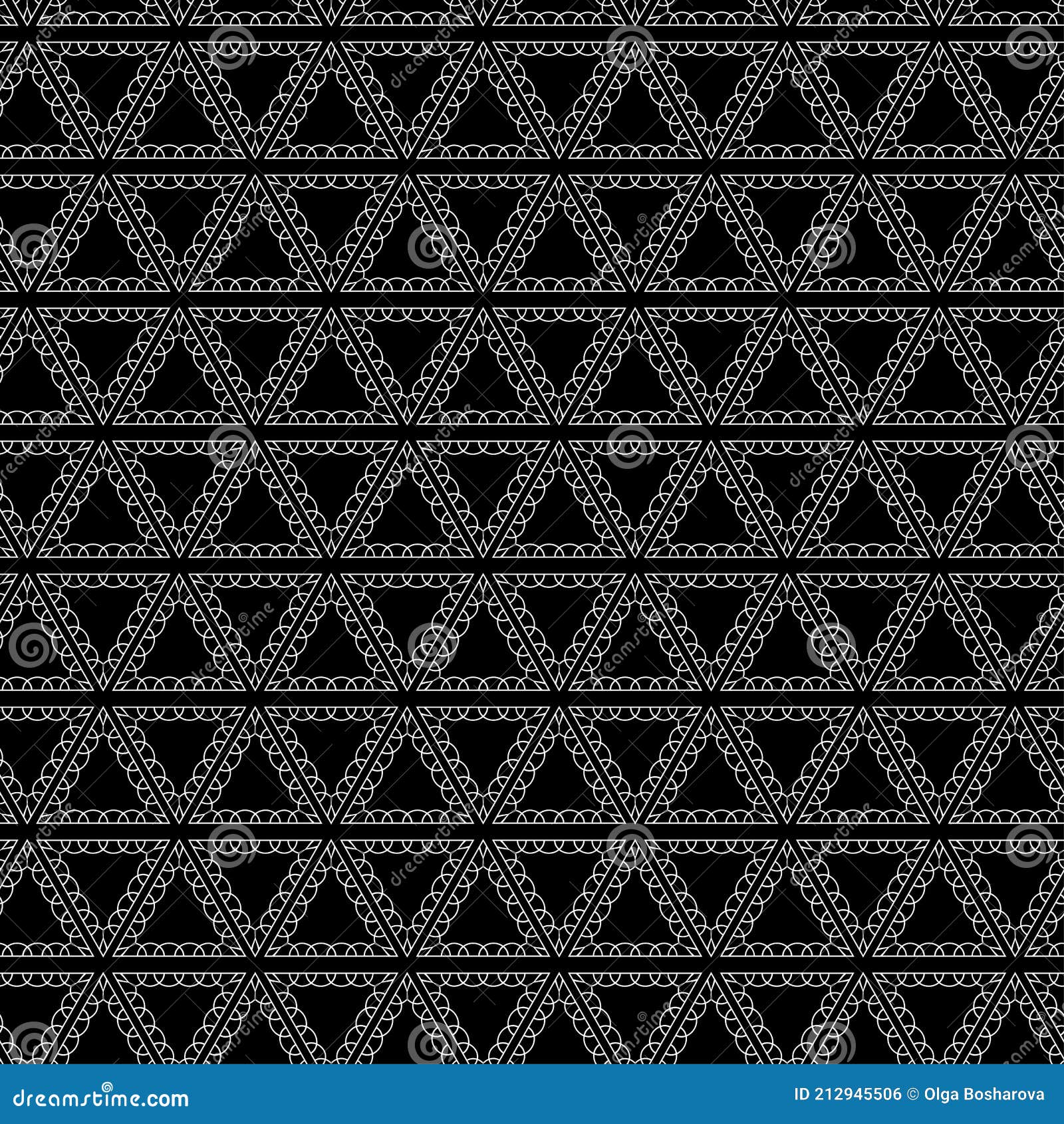 Lace Pattern On Black Background Stock Vector Illustration Of