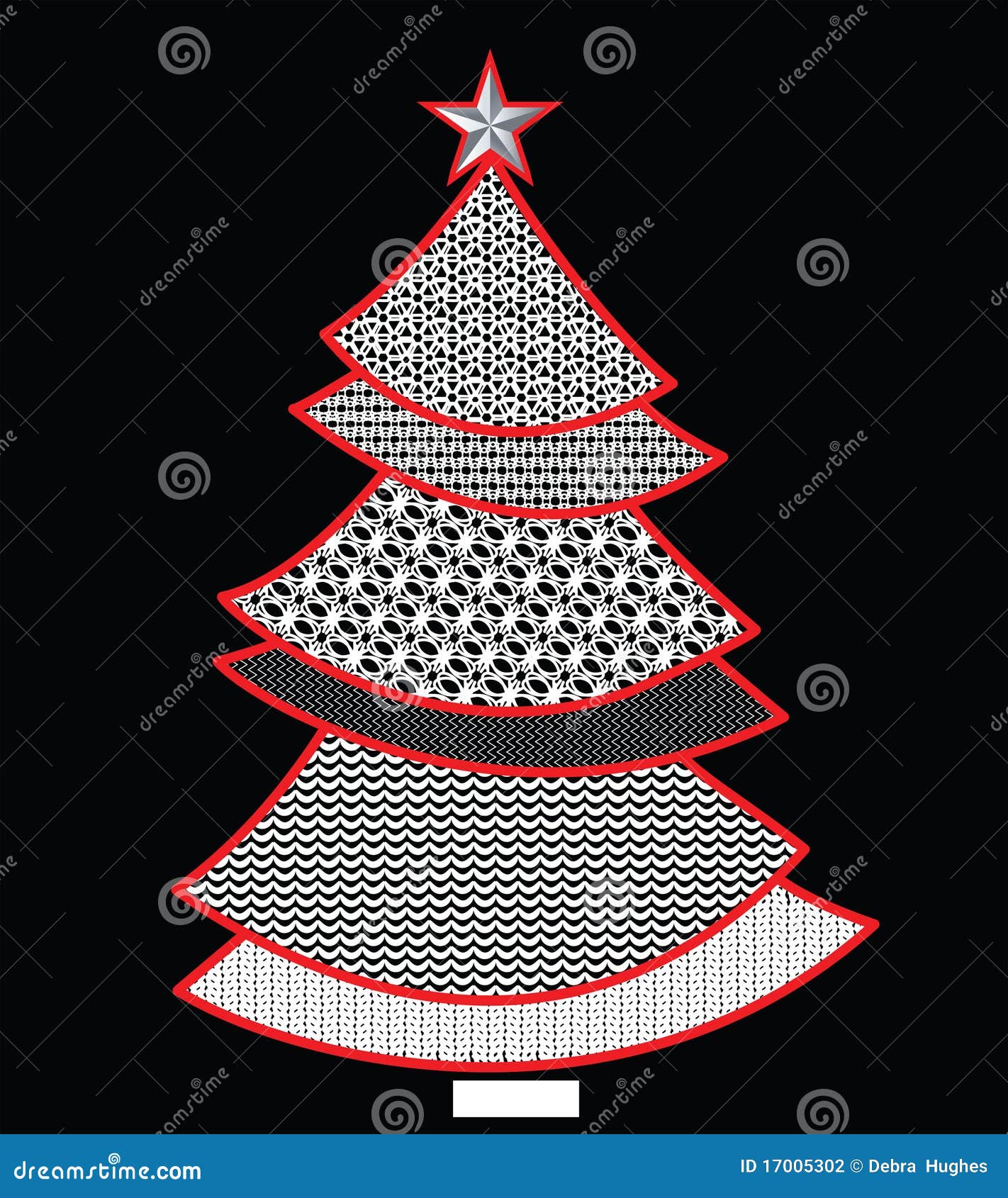 Lace Pattern Christmas Tree Stock Vector - Illustration of deer ...