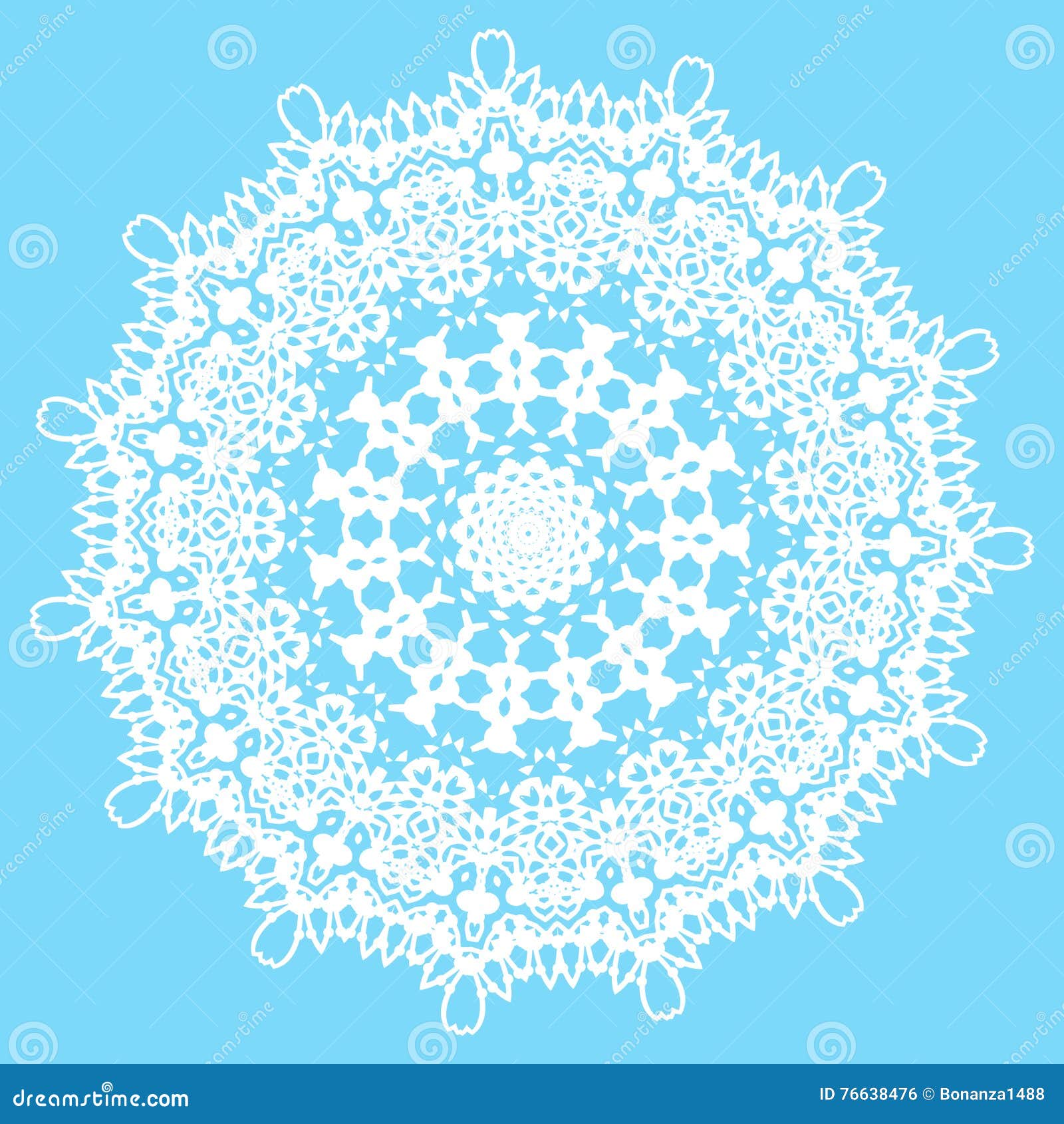 Lace pattern in the circle stock illustration. Illustration of abstract ...