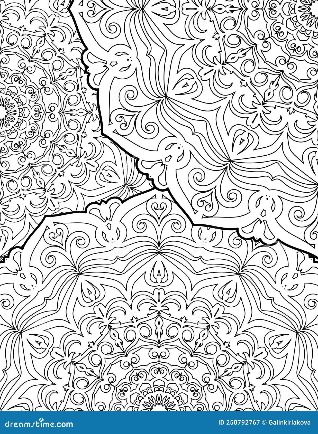 Lace Pattern Mandala for Coloring Page Stock Vector - Illustration of ...