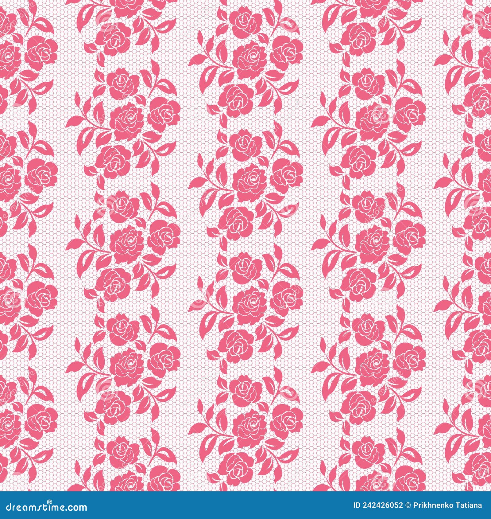 Lace pattern with roses stock vector. Illustration of curve - 242426052