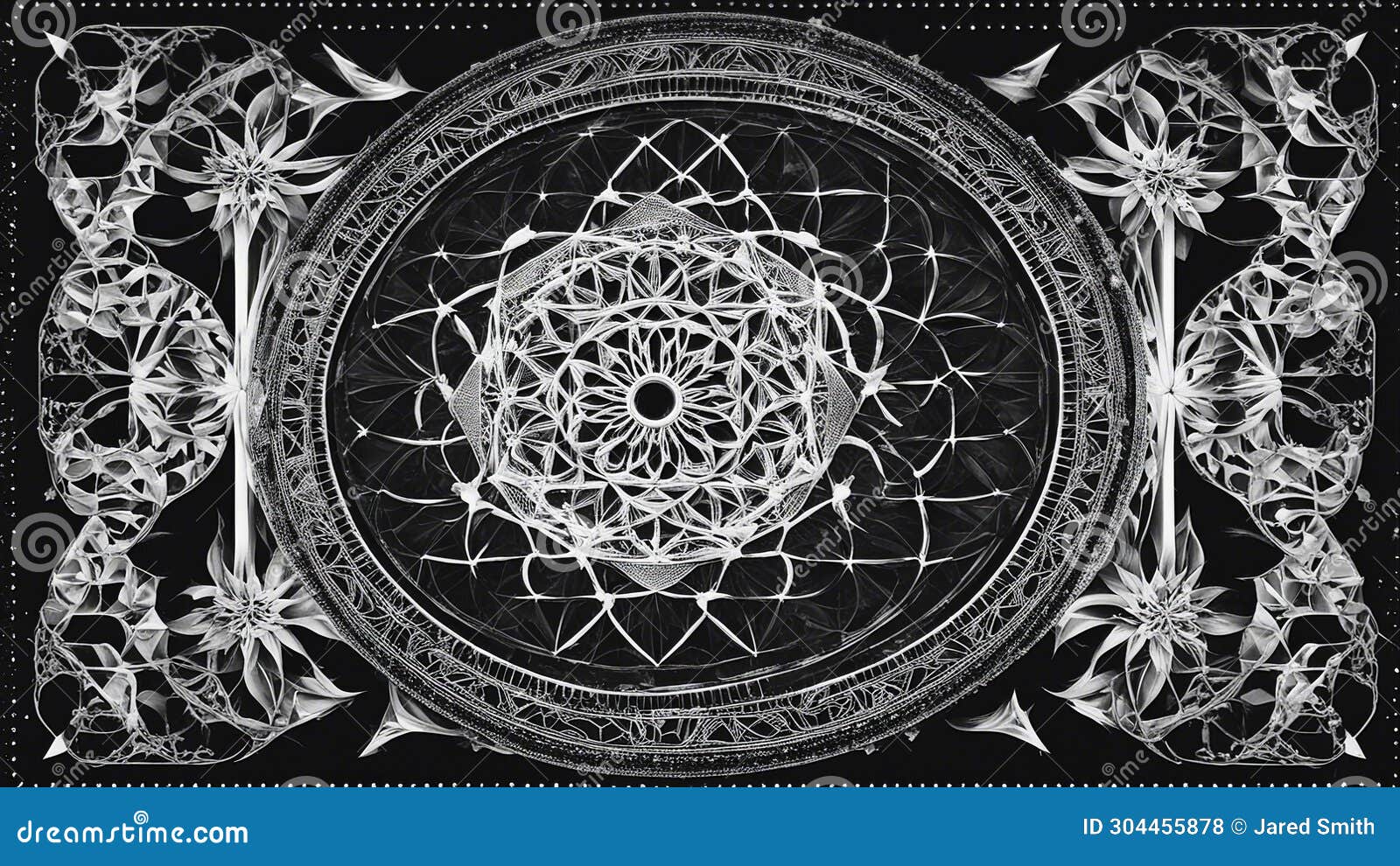 Lace Pattern a Sacred Geometry Art with a White and Dot Work Style. the ...