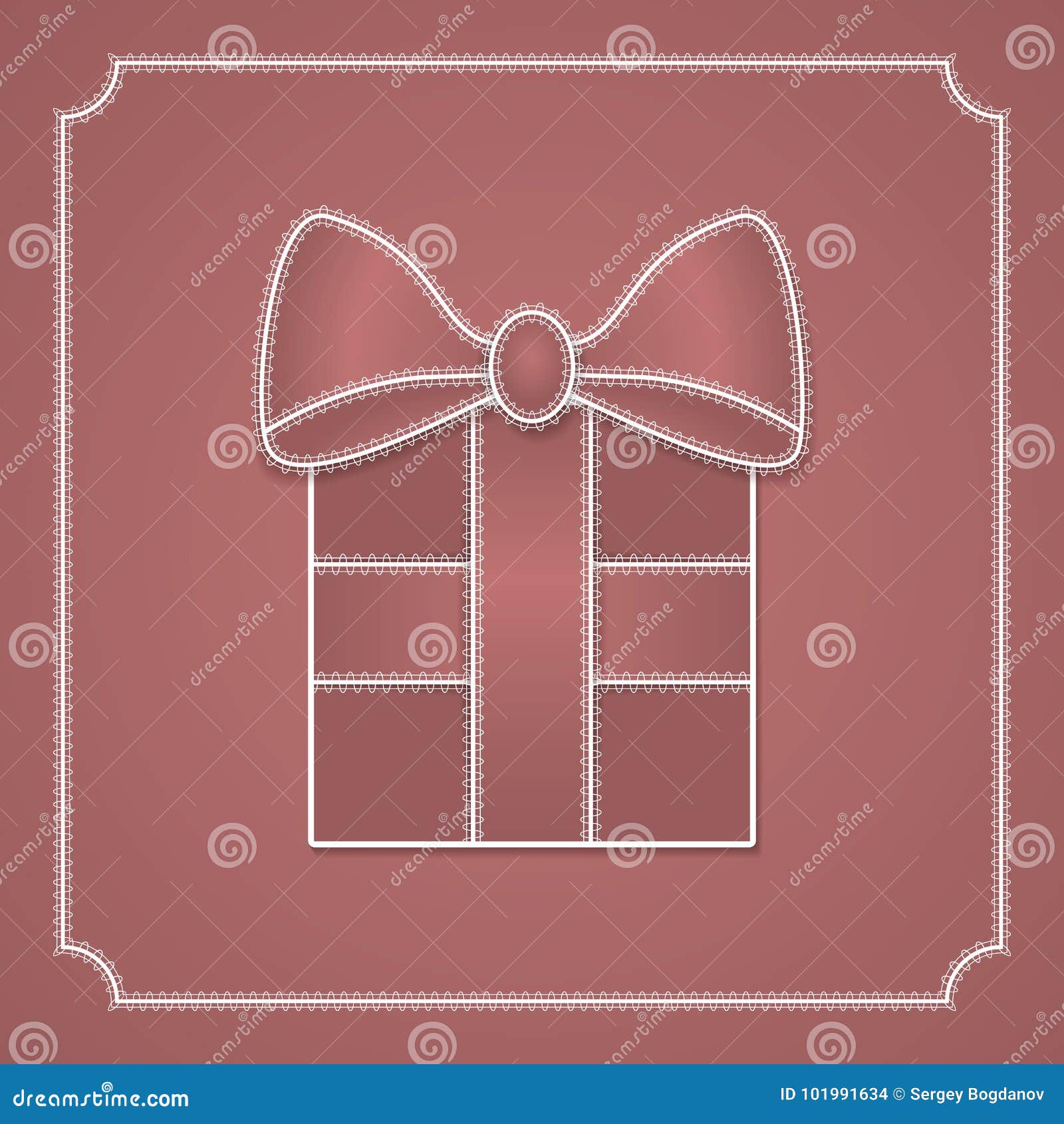 Lace present box stock vector. Illustration of decoration - 101991634