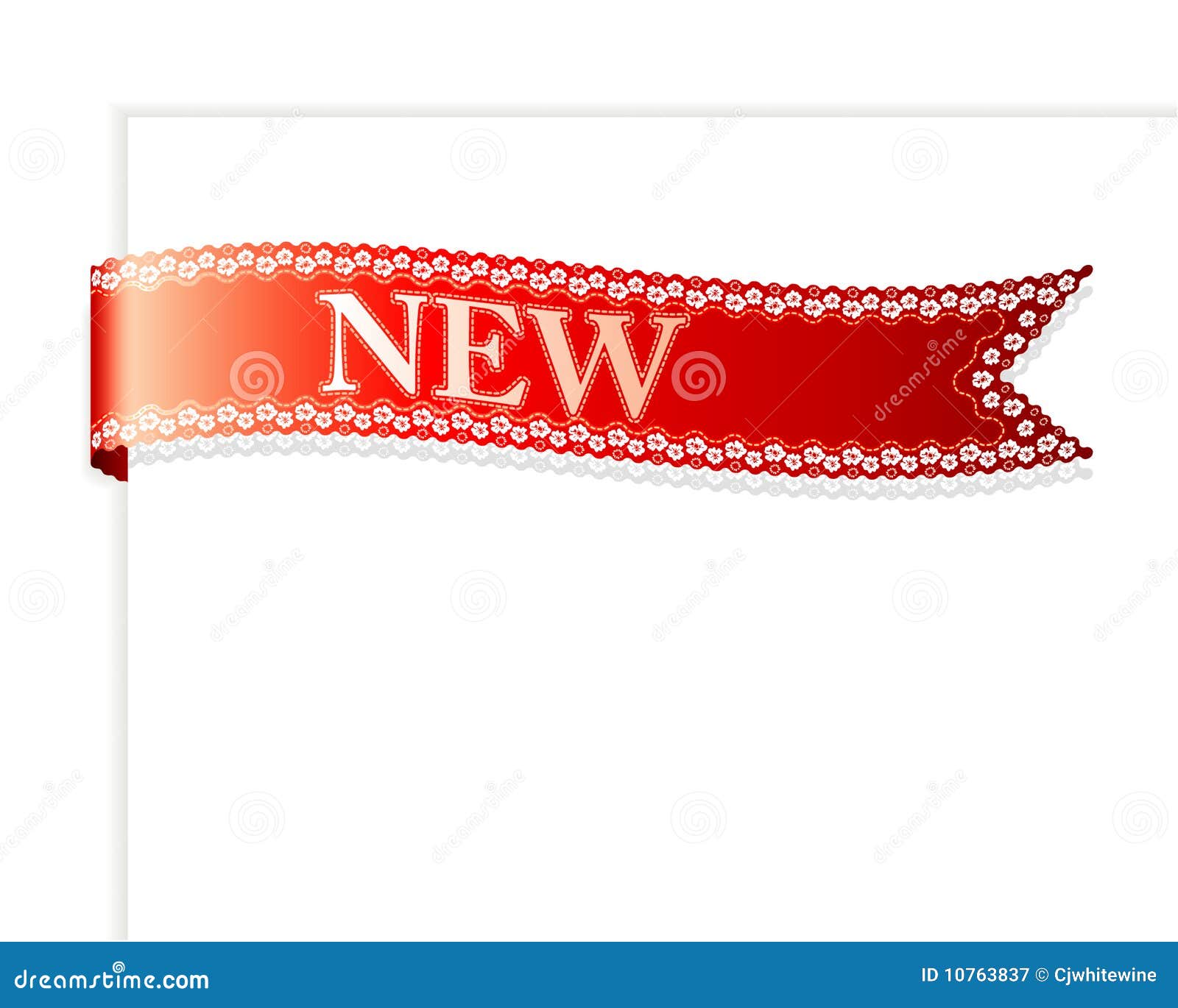 Lace Ribbon stock vector. Illustration of project, white - 10763837