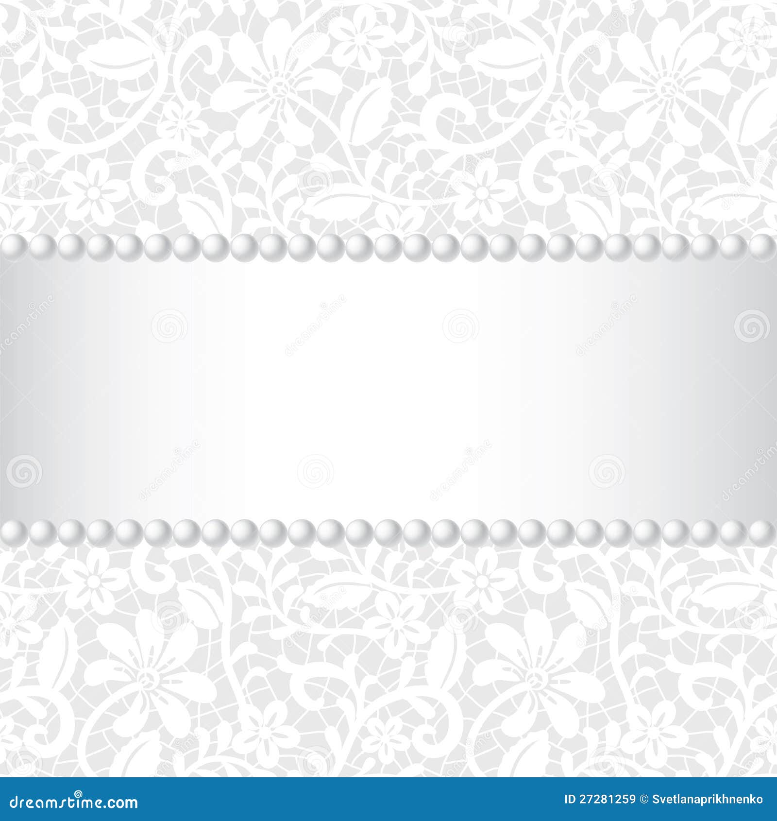 Lace, ribbon and pearl stock vector. Illustration of leaves - 27281259