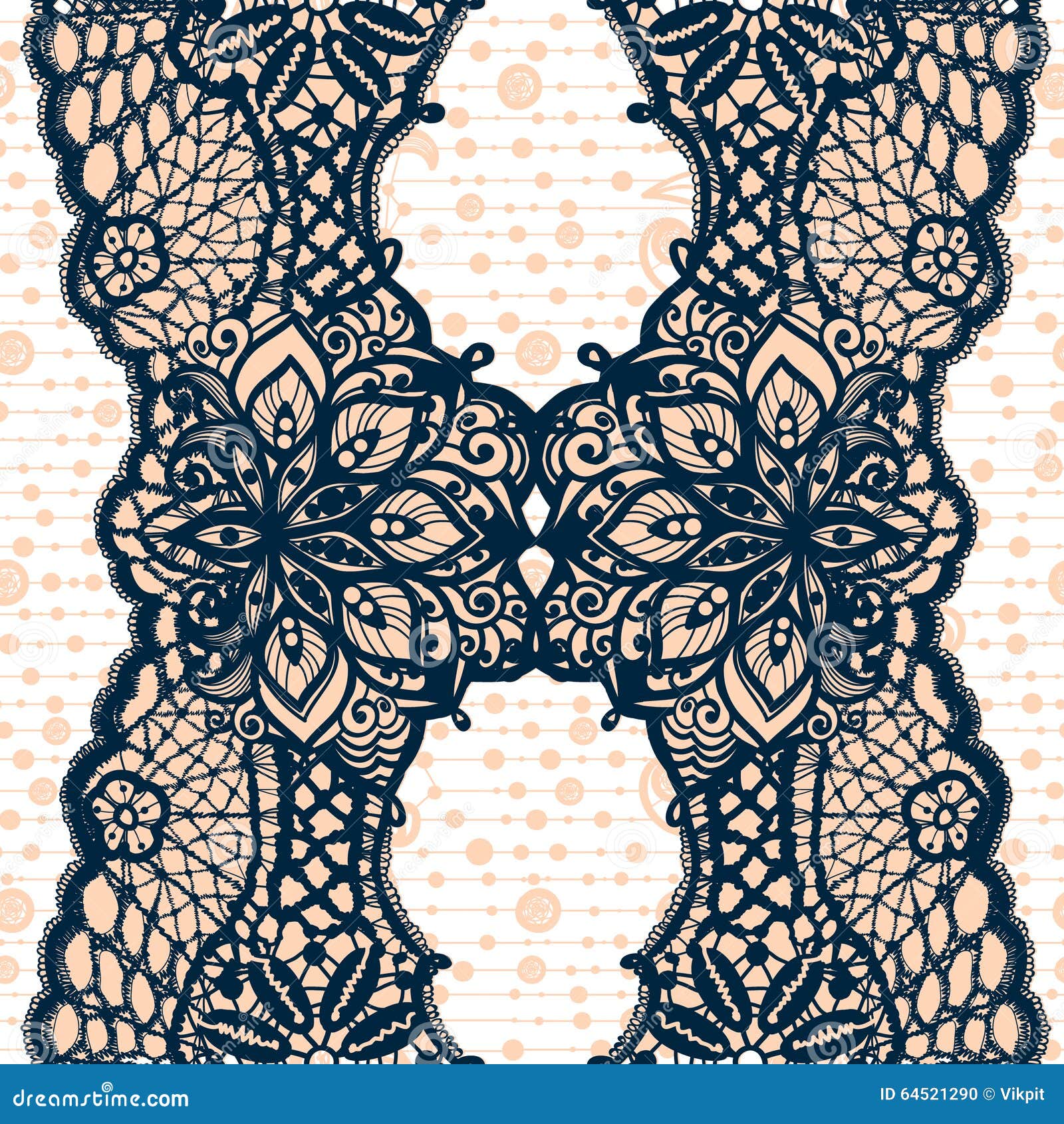 Lace Ribbon Seamless Pattern Stock Vector - Illustration of easter ...