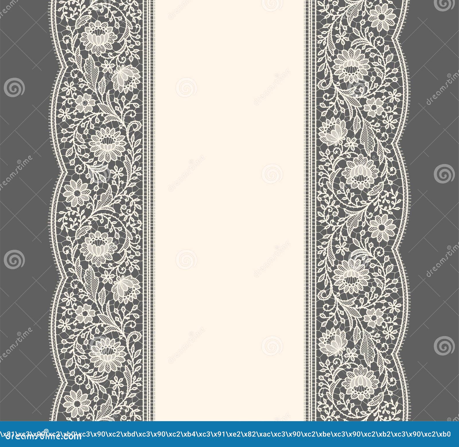 Lace Ribbon On Retro Background Vector Illustration | CartoonDealer.com ...
