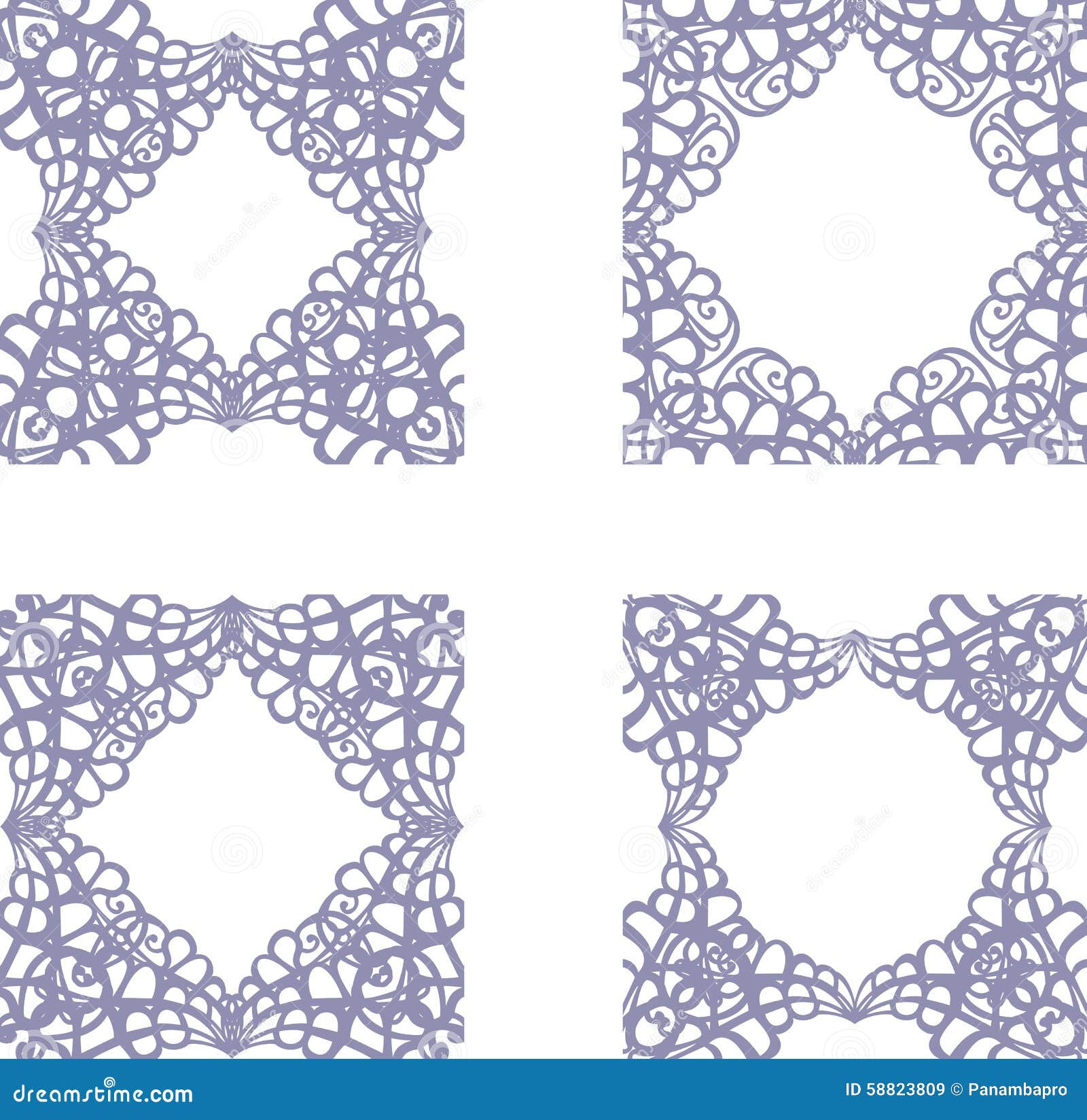 Lace seamless frame stock vector. Illustration of corner - 58823809