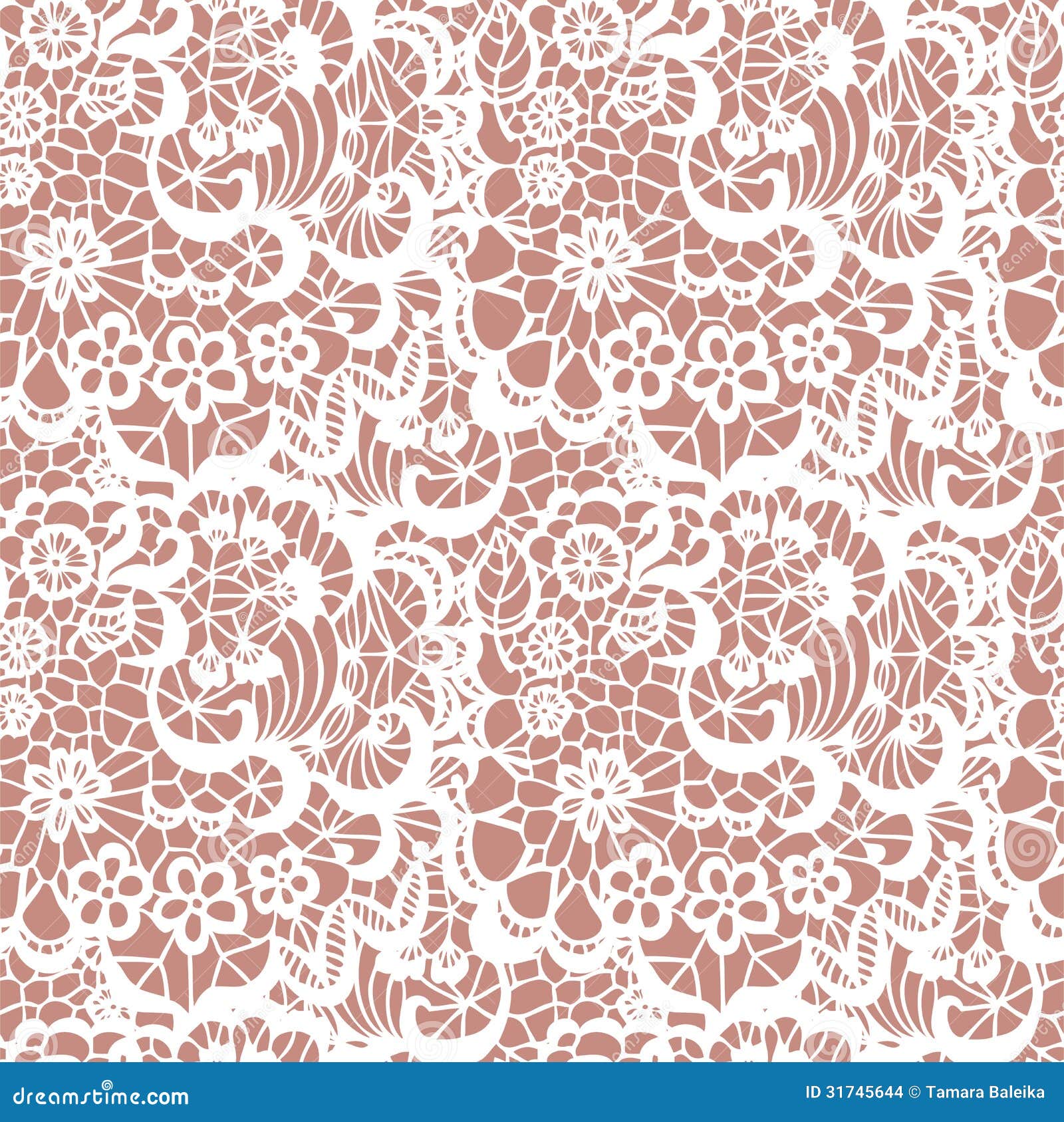 Lace Seamless Pattern with Flowers Stock Vector - Illustration of ...