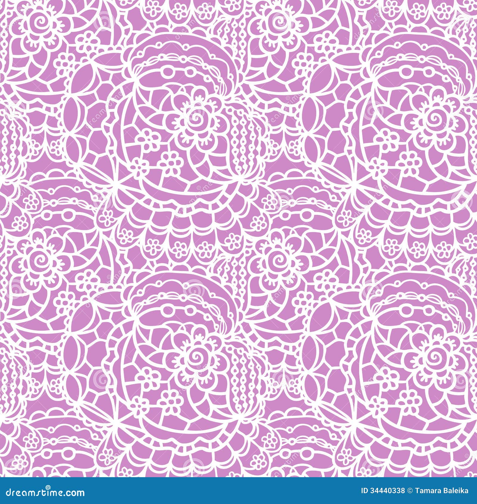 Lace Seamless Pattern with Flowers Stock Vector - Illustration of ...
