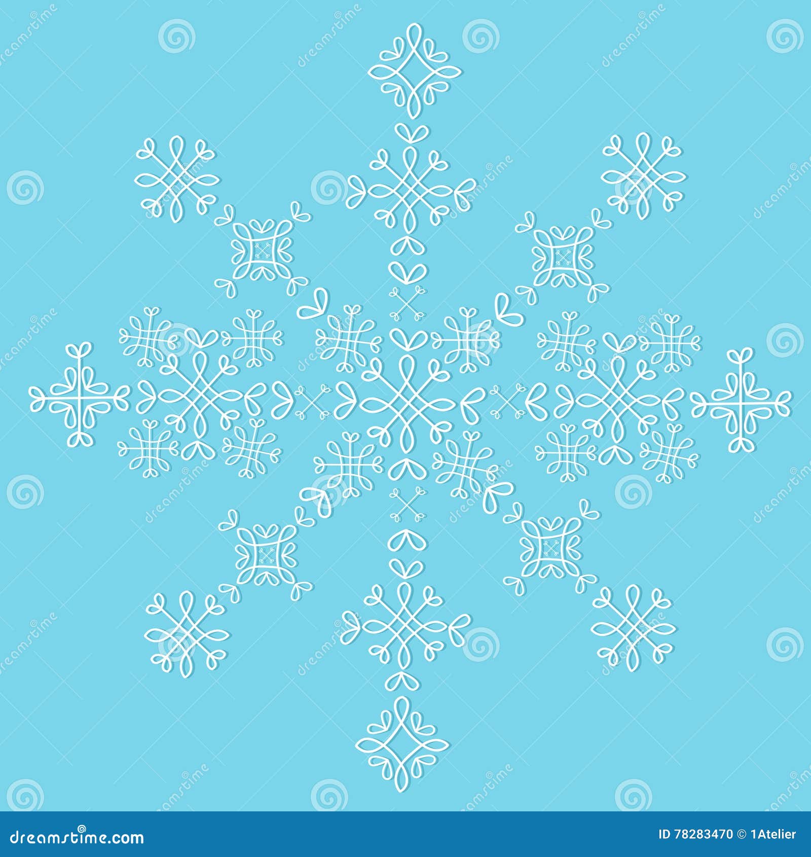 Lace Snowflake Vector Pattern Sample Decoration Card Stock Vector ...