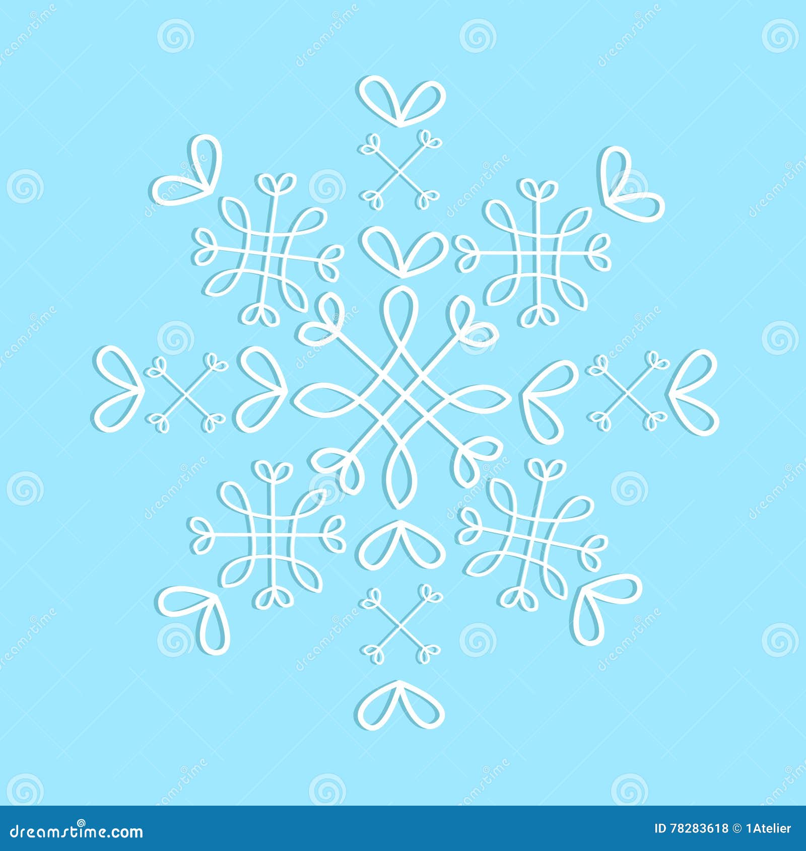 Lace Snowflake Vector Pattern Sample Decoration Card. Snowflake Vector ...