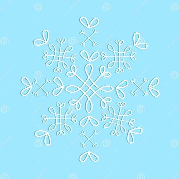 Lace Snowflake Vector Pattern Sample Decoration Card. Snowflake Vector ...