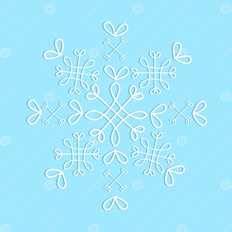 Lace Snowflake Vector Pattern Sample Decoration Card. Snowflake Vector ...