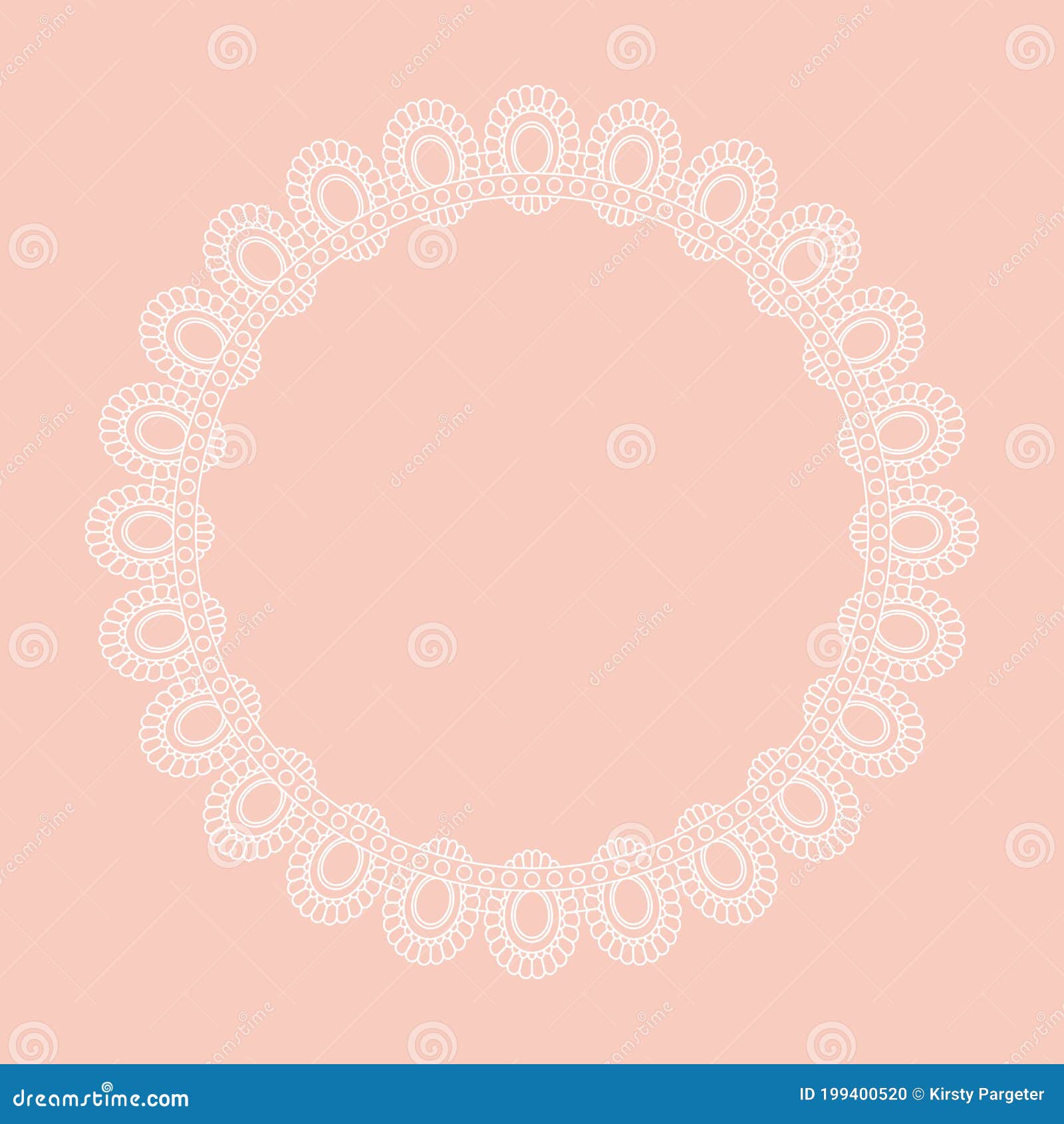 Lace Style Circular Border Design Stock Vector - Illustration of save ...
