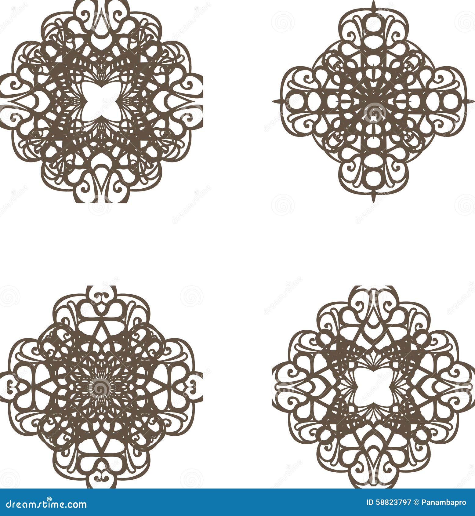 Lace symbols stock vector. Illustration of ornament, embroidery - 58823797