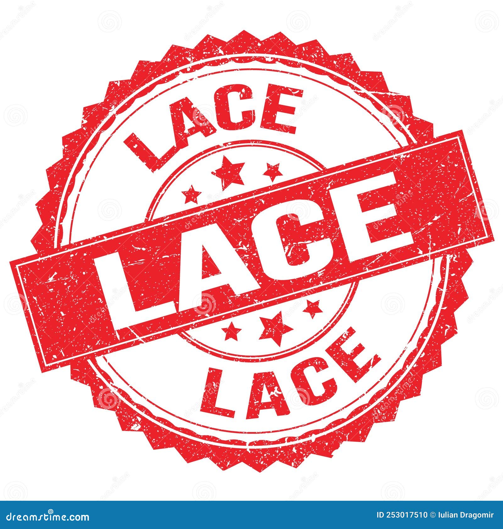 LACE Text on Red Round Stamp Sign Stock Illustration - Illustration of ...