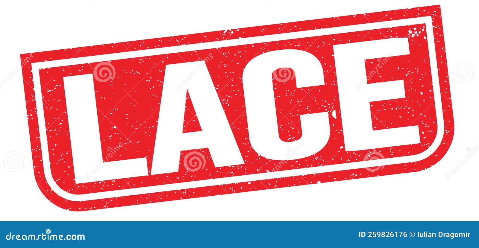 LACE Text Written on Red Stamp Sign Stock Illustration - Illustration ...