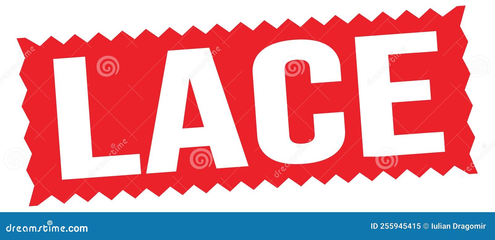 LACE Text Written on Red Stamp Sign Stock Illustration - Illustration ...