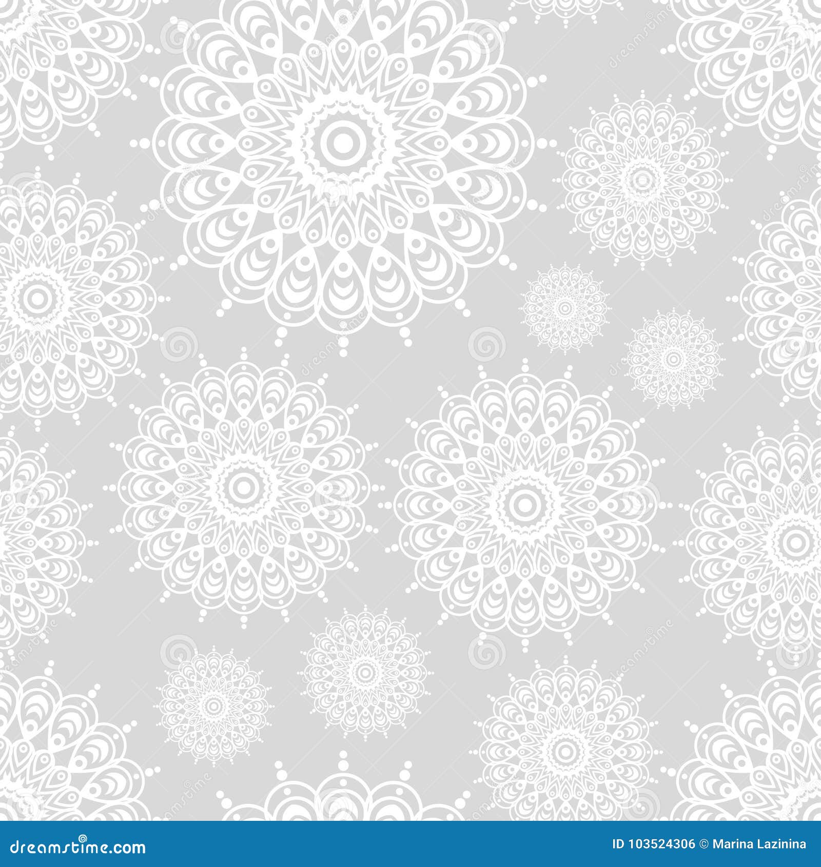 Lace Texture. White On Gray. Seamless Background With Abstract ...