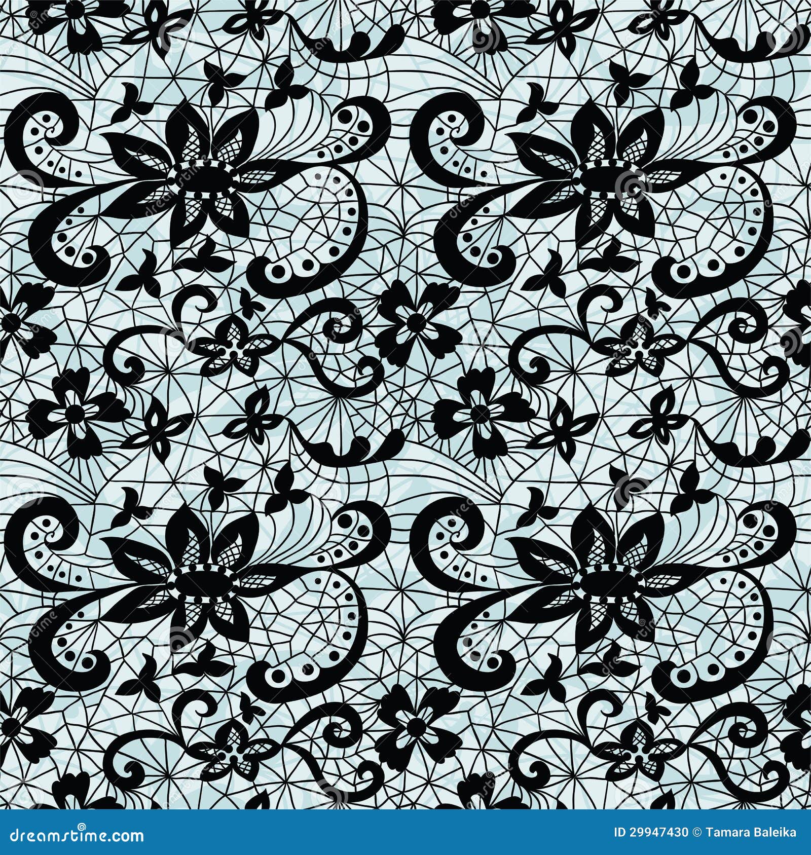 Lace Vector Fabric Seamless Pattern Stock Vector - Illustration of ...