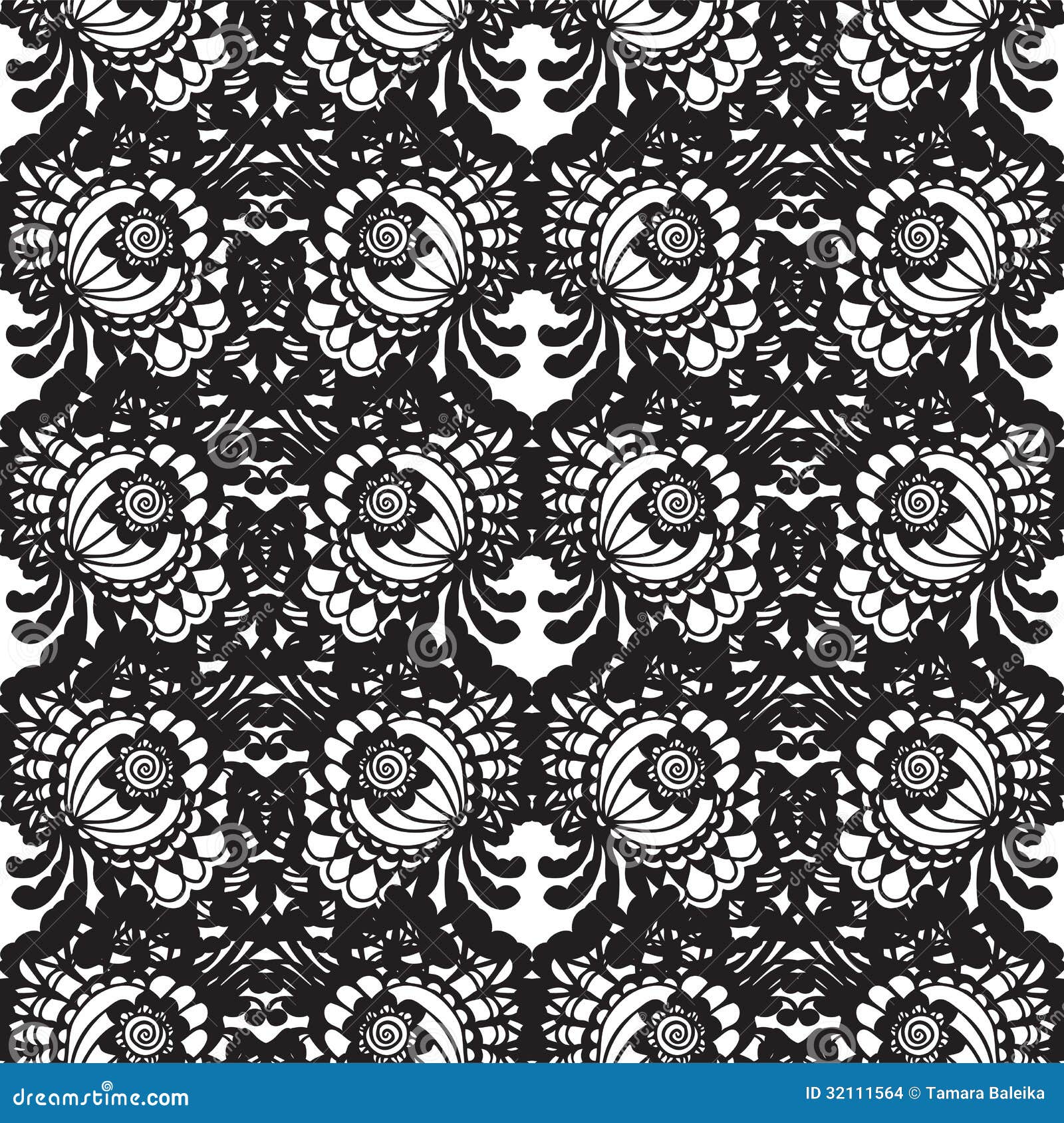 Lace Vector Fabric Seamless Pattern Stock Vector - Illustration of ...