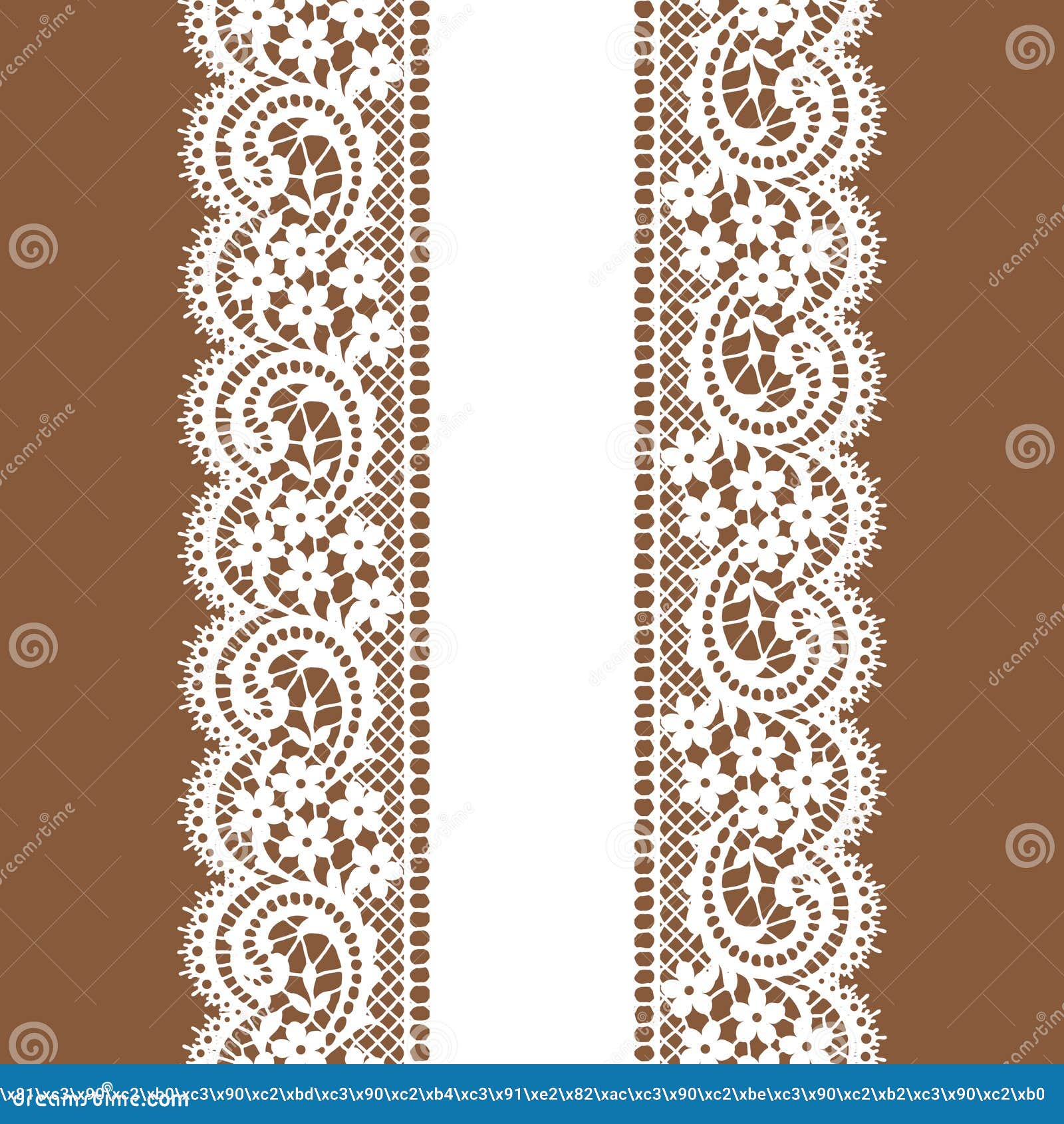 Lace Vertical Seamless Pattern. Stock Vector - Illustration of pattern ...
