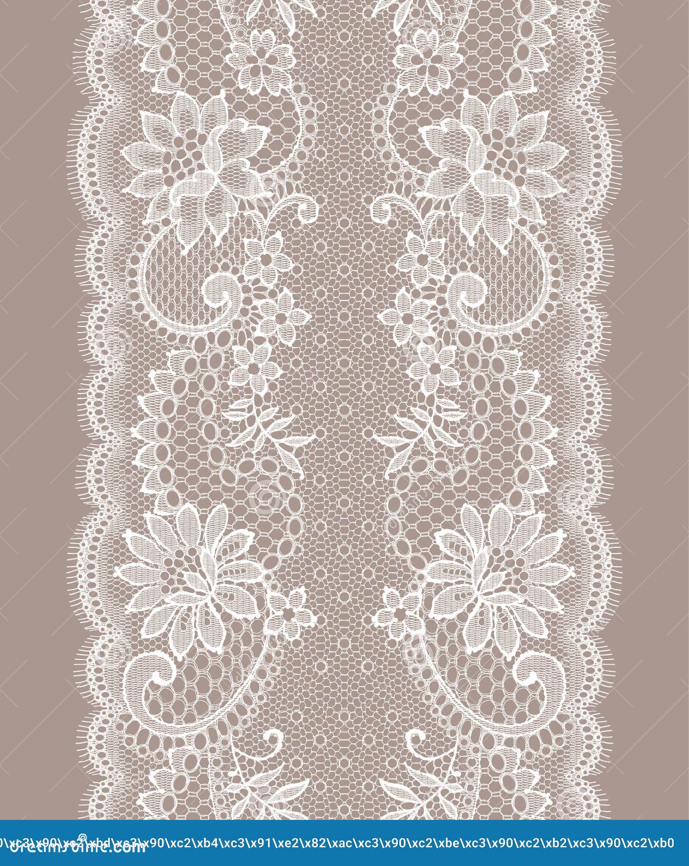 Lace Vertical Seamless Pattern. Stock Vector - Illustration of frame ...