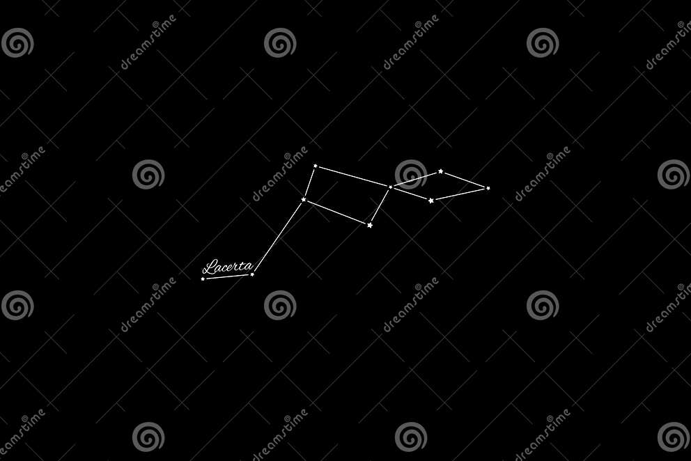 Lacerta Constellation, Cluster of Stars, Lizard Constellation Stock ...