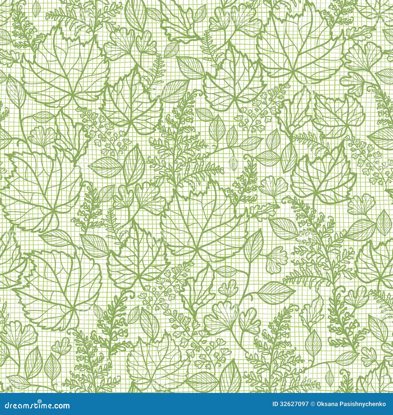 Lacey Leaves Lineart Texture Seamless Pattern Stock Vector ...