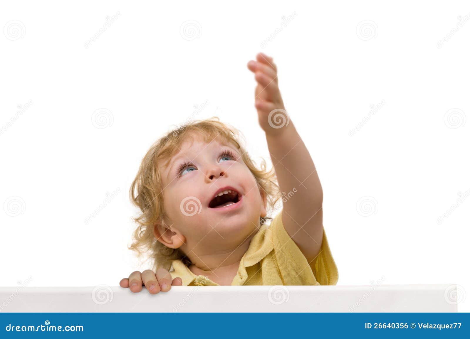 Lachend Kind Dat Omhoog Kijkt Stock Foto - Image of mededeling, vrolijk ...