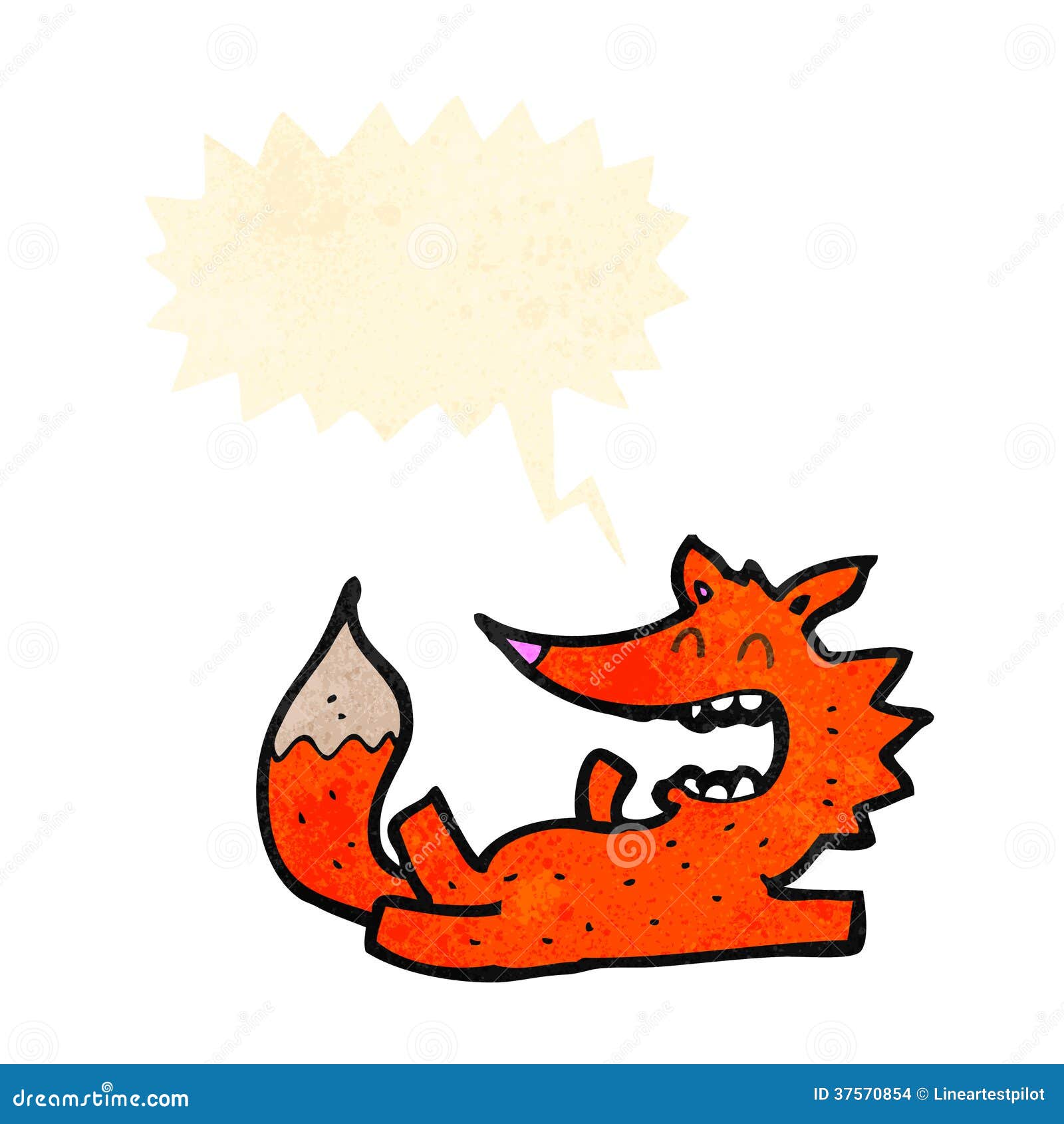 Lachender Fuchs Der Karikatur Vektor Abbildung - Illustration von ...