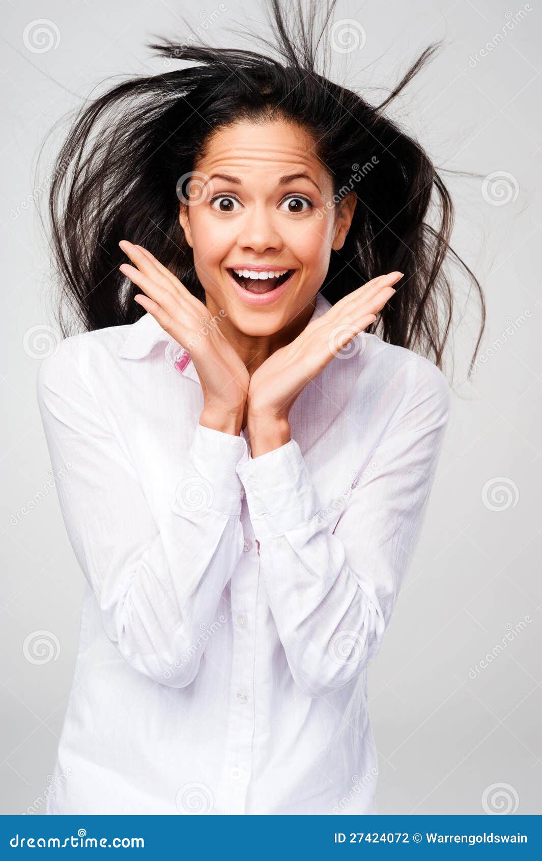 Lachendes Portrait lustig stockfoto. Bild von mädchen - 27424072