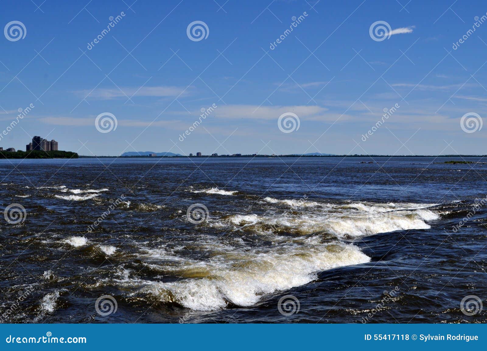 Lachine Rapids and St-Lawrence River Stock Photo - Image of montreal ...