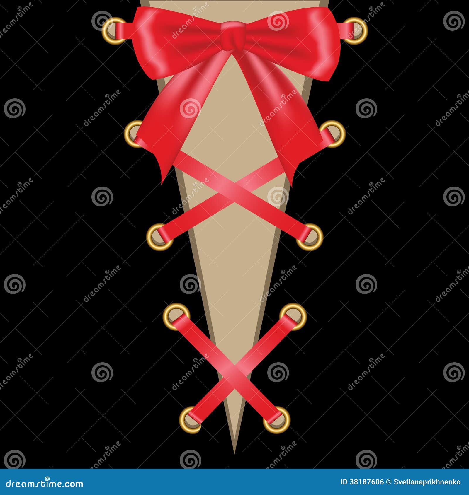 Corset Lacing Vector | CartoonDealer.com #107160884