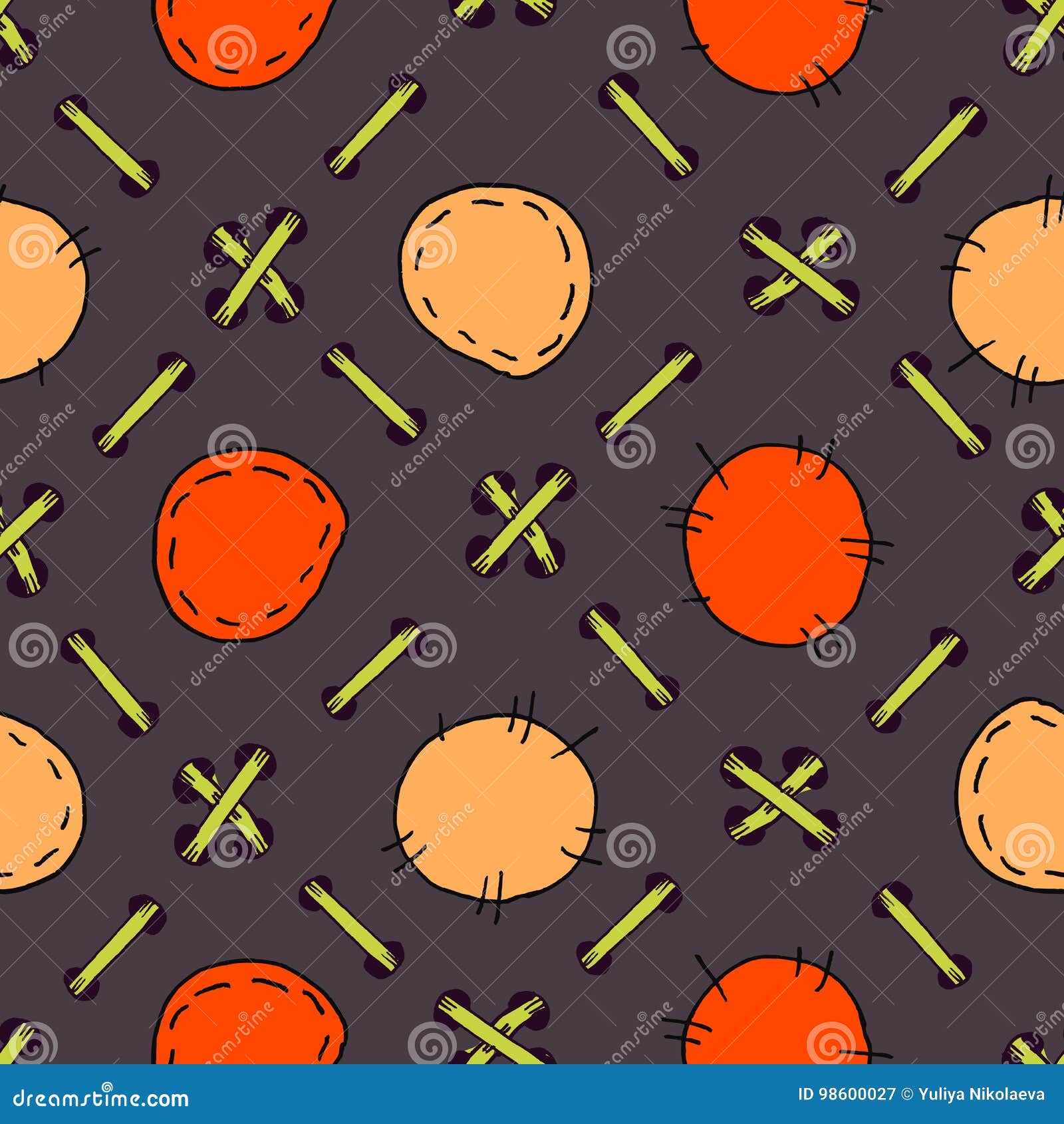 Lacing Patchwork Doodle. Seamless Pattern. Hand Drawing Stock Vector ...