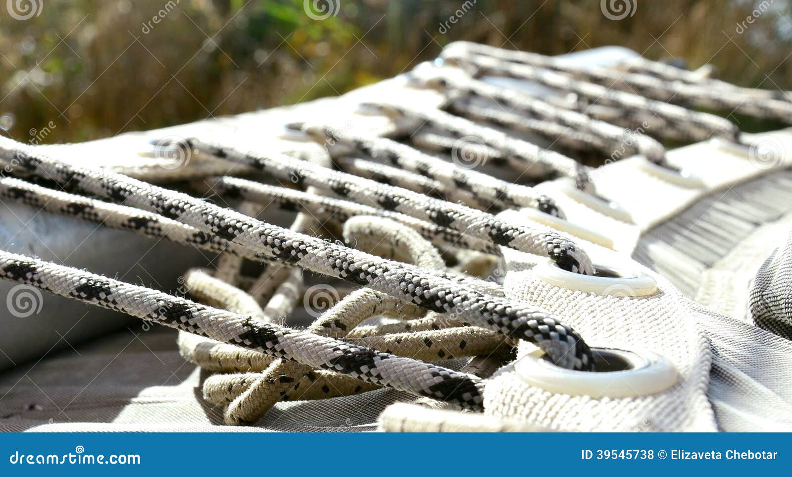 Wire Ropes Lying Stretched With Wire Rope Clamps On A Welded And Rusted ...