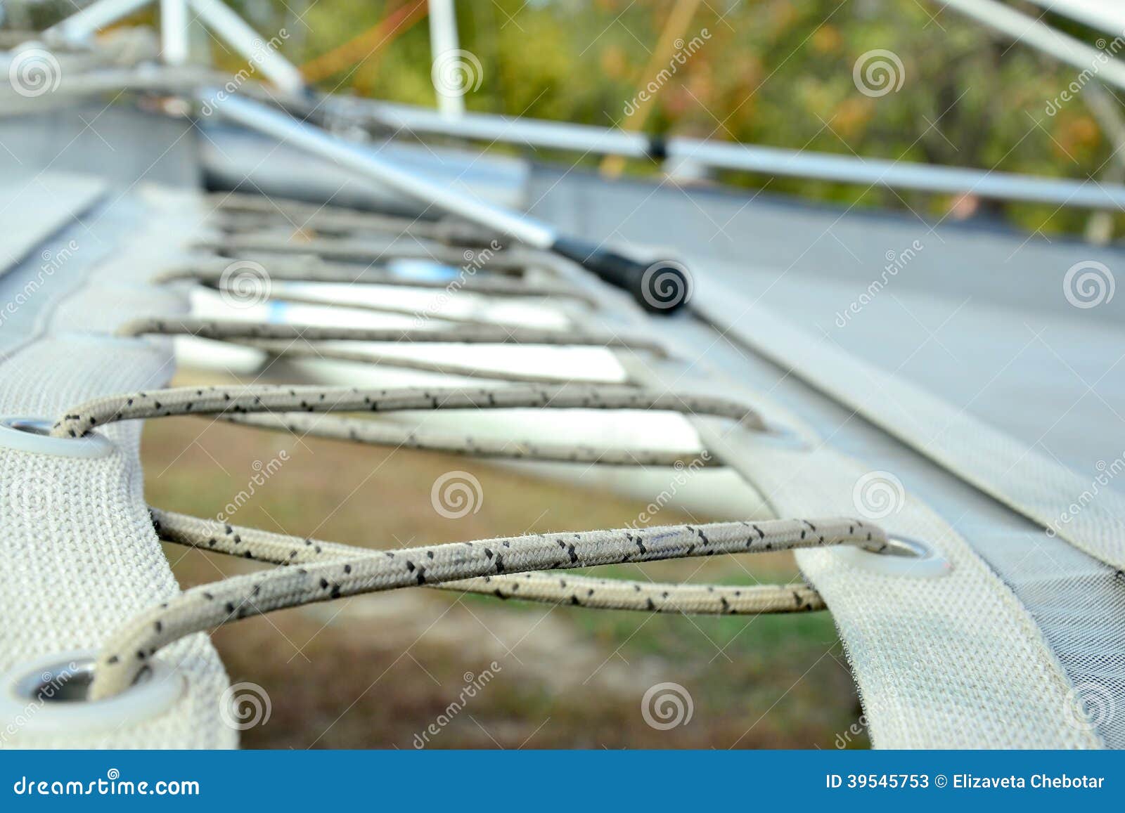 Wire Ropes Lying Stretched With Wire Rope Clamps On A Welded And Rusted ...