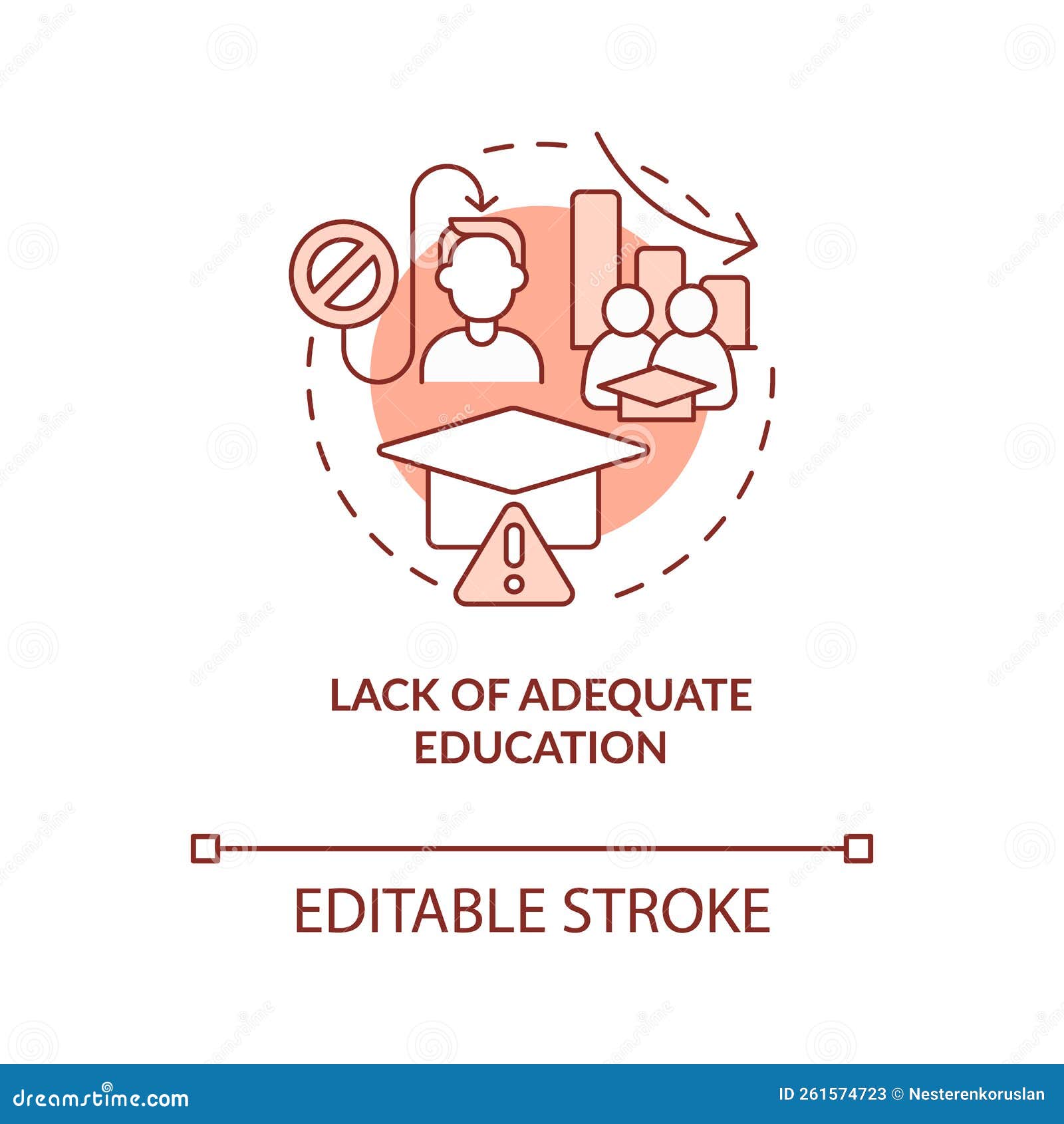 Lack of Adequate Education Red Concept Icon Stock Vector - Illustration ... Lack of Adequate Education Red Concept Icon Stock Vector - Illustration ...