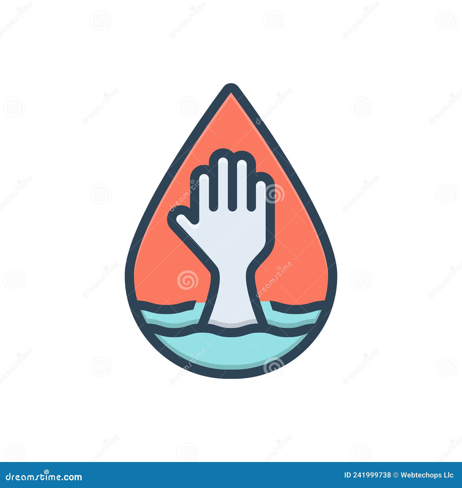 Color Illustration Icon for Lack, Help and Dearth Stock Illustration ...